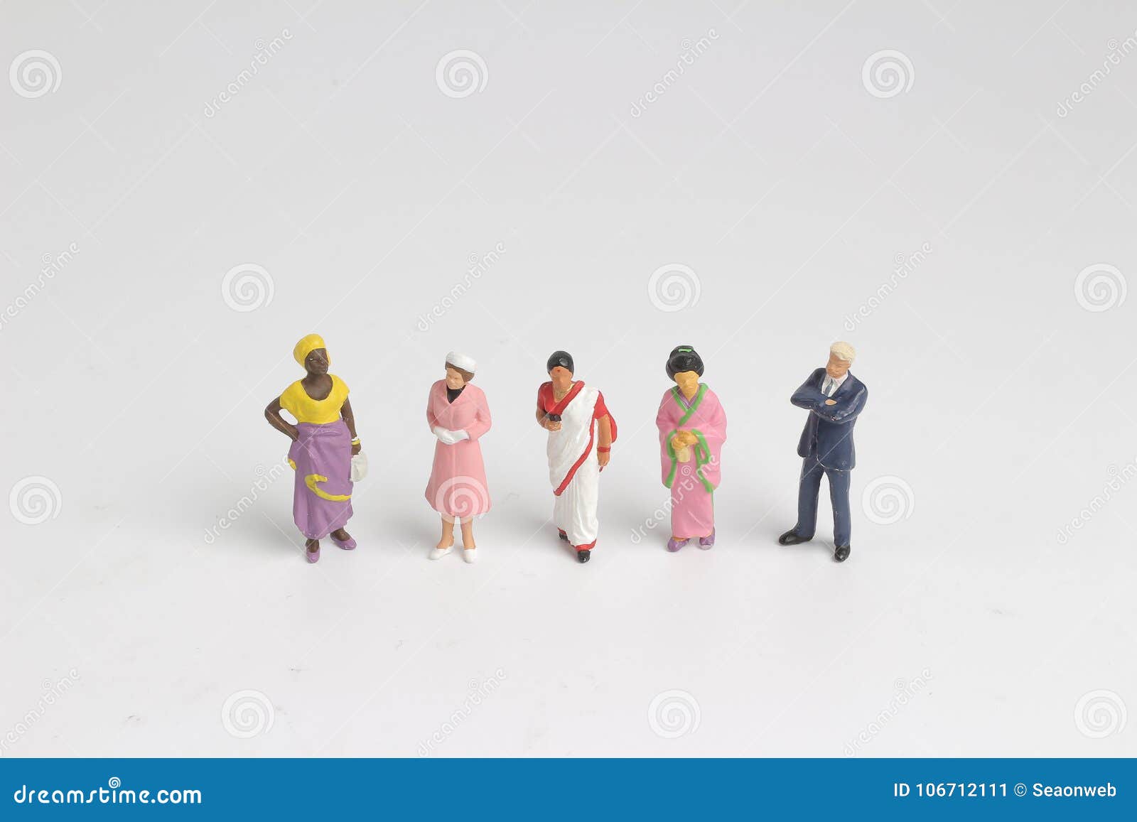 The Group of Toy, Mini Figures of Human Stock Image - Image of girl ...