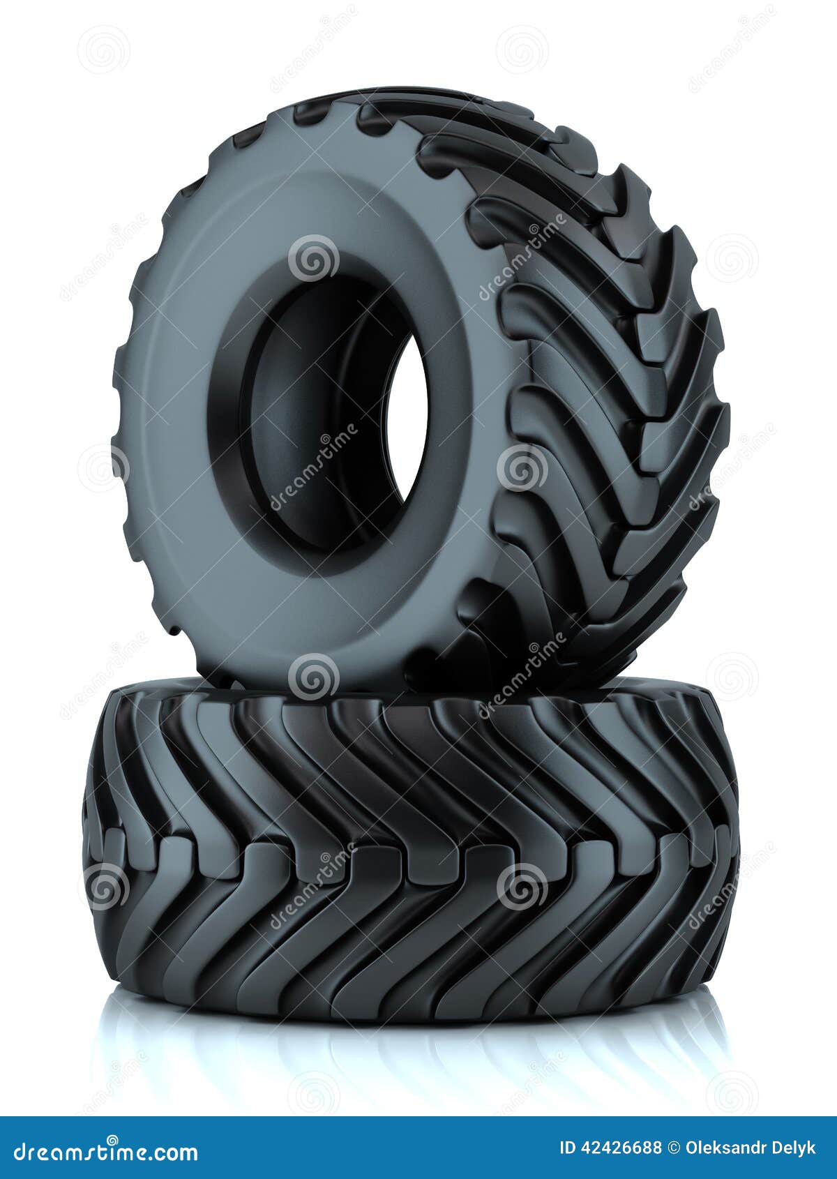 Group Of Tractor Tires 3D Royalty-Free Stock Image | CartoonDealer.com ...