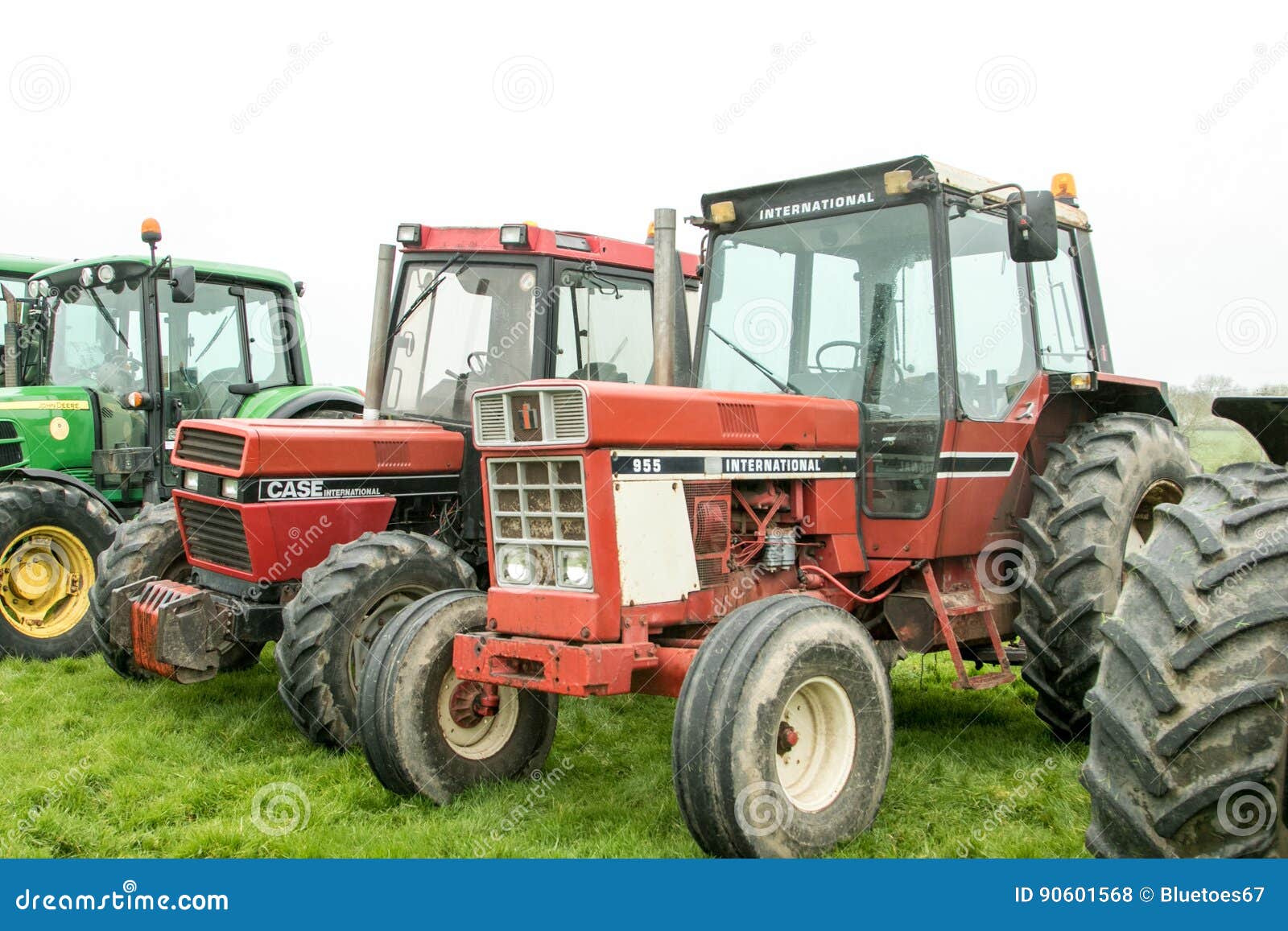 A Group of Tractors Parked Up Editorial Stock Photo - Image of green ...