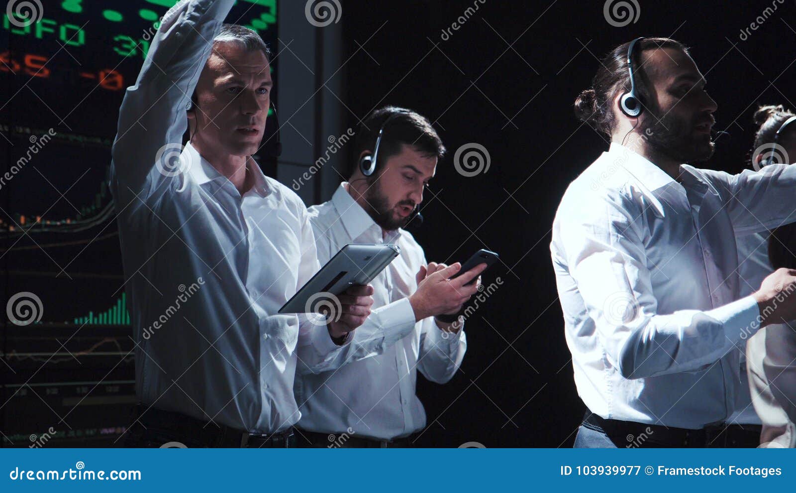 Group of Traders in Process of Work Stock Image - Image of busy ...
