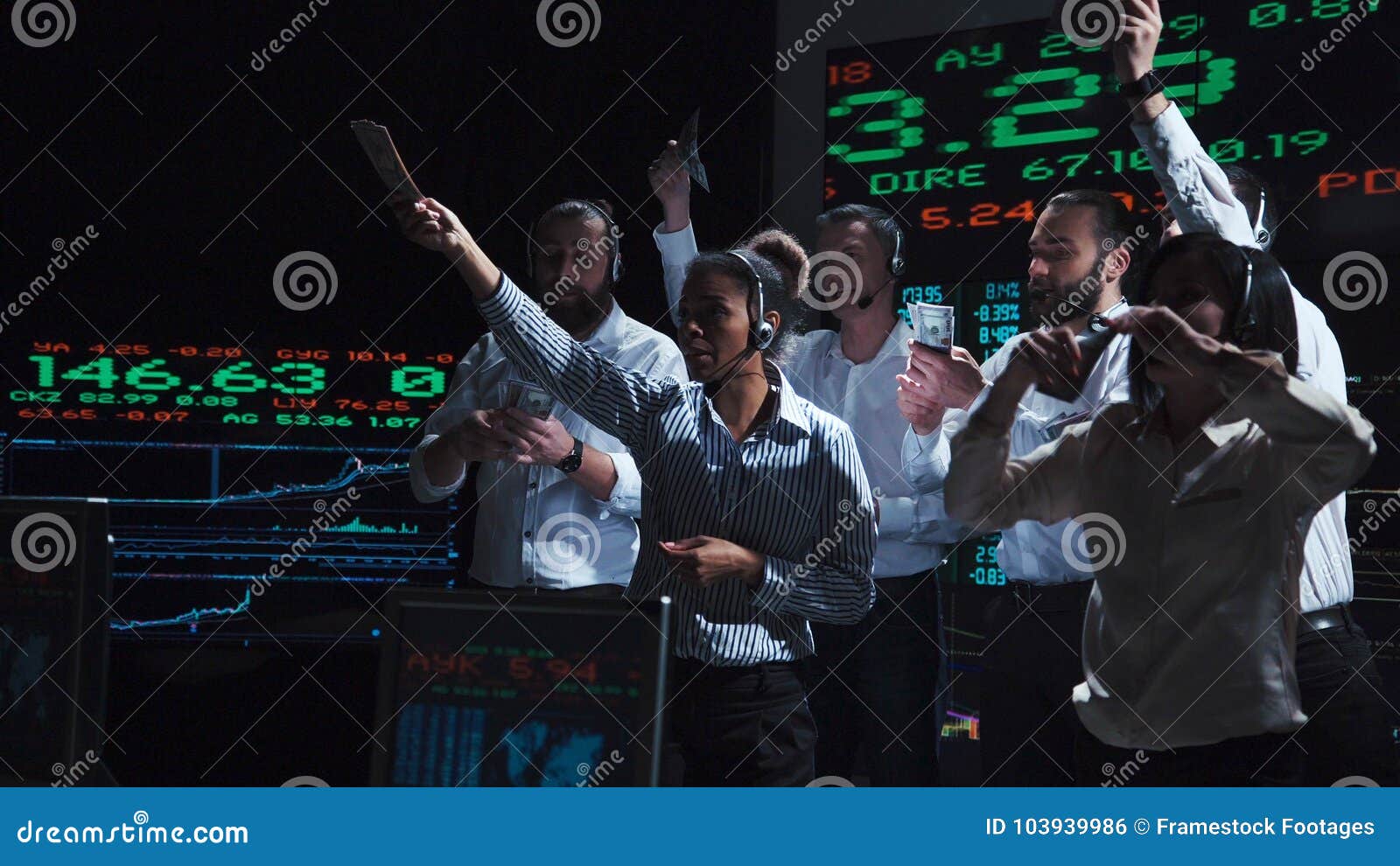Group of Traders in Process of Work Stock Photo - Image of colleagues ...