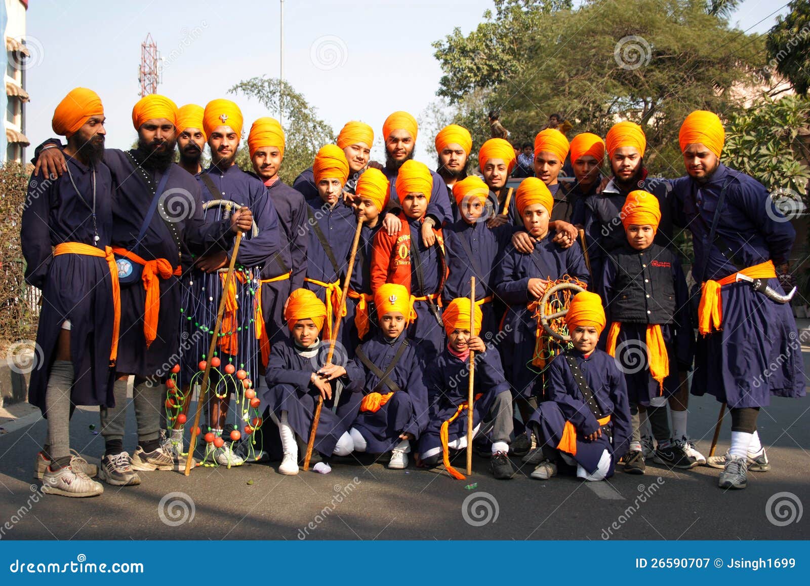 A Group of Traditionally Dressed Young Sikh Boys Editorial Photography ...
