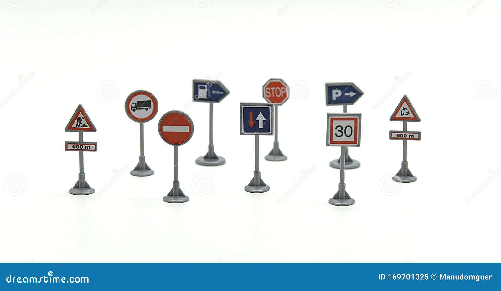 Group of Traffic Signs. Highway Access Signals. Stock Image - Image of ...