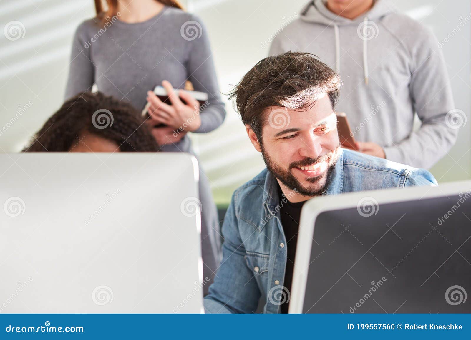 Group of Trainees in a Computer Training Course Stock Photo - Image of ...