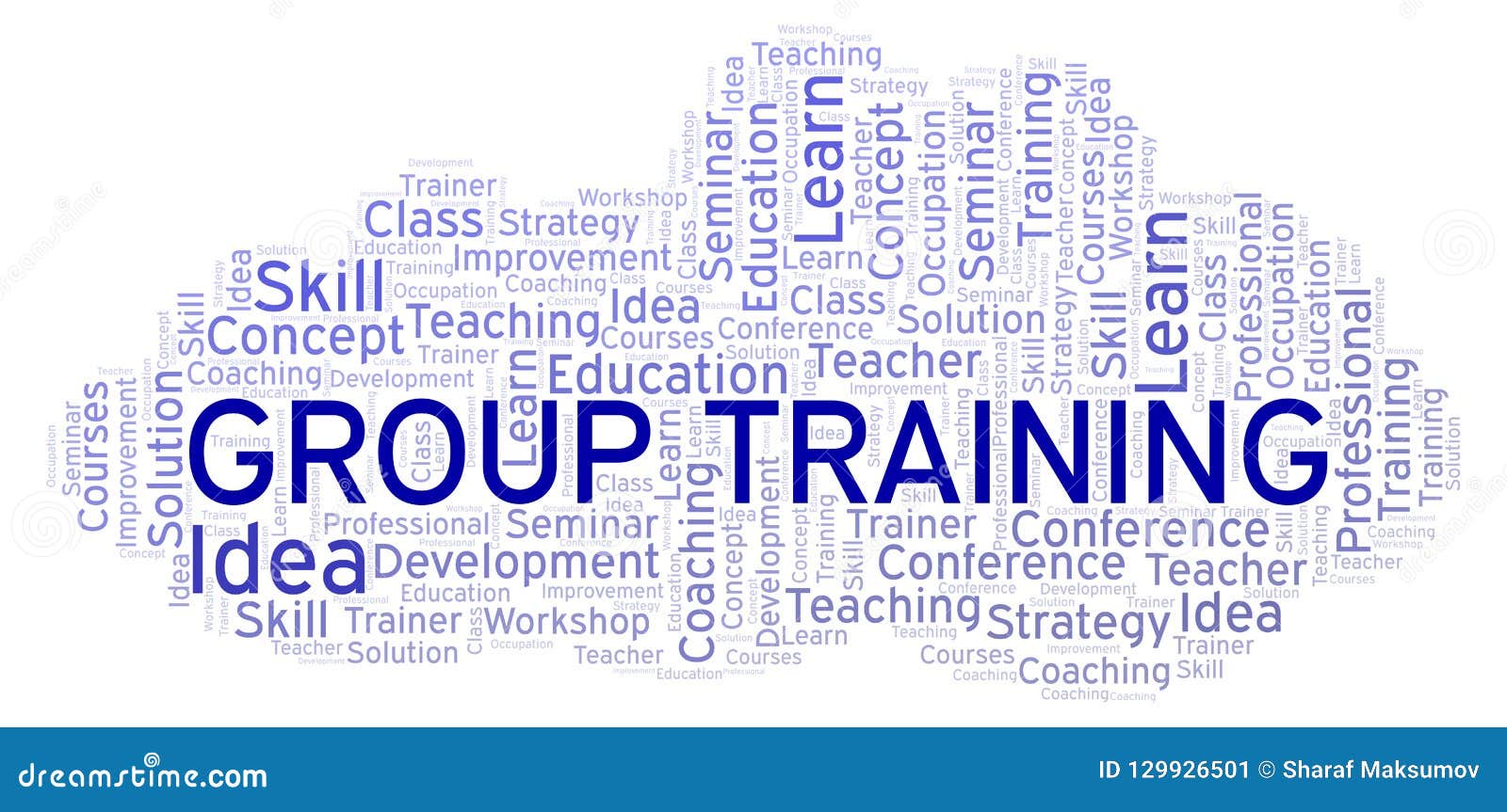 Group Training word cloud. stock illustration. Illustration of concept ...