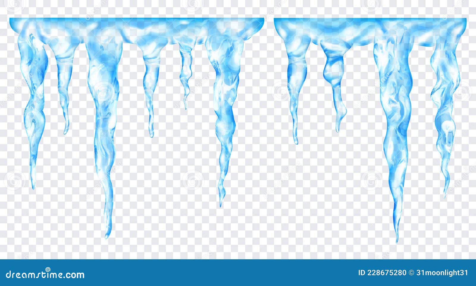 Group of Translucent Icicles Stock Vector - Illustration of melt, group ...