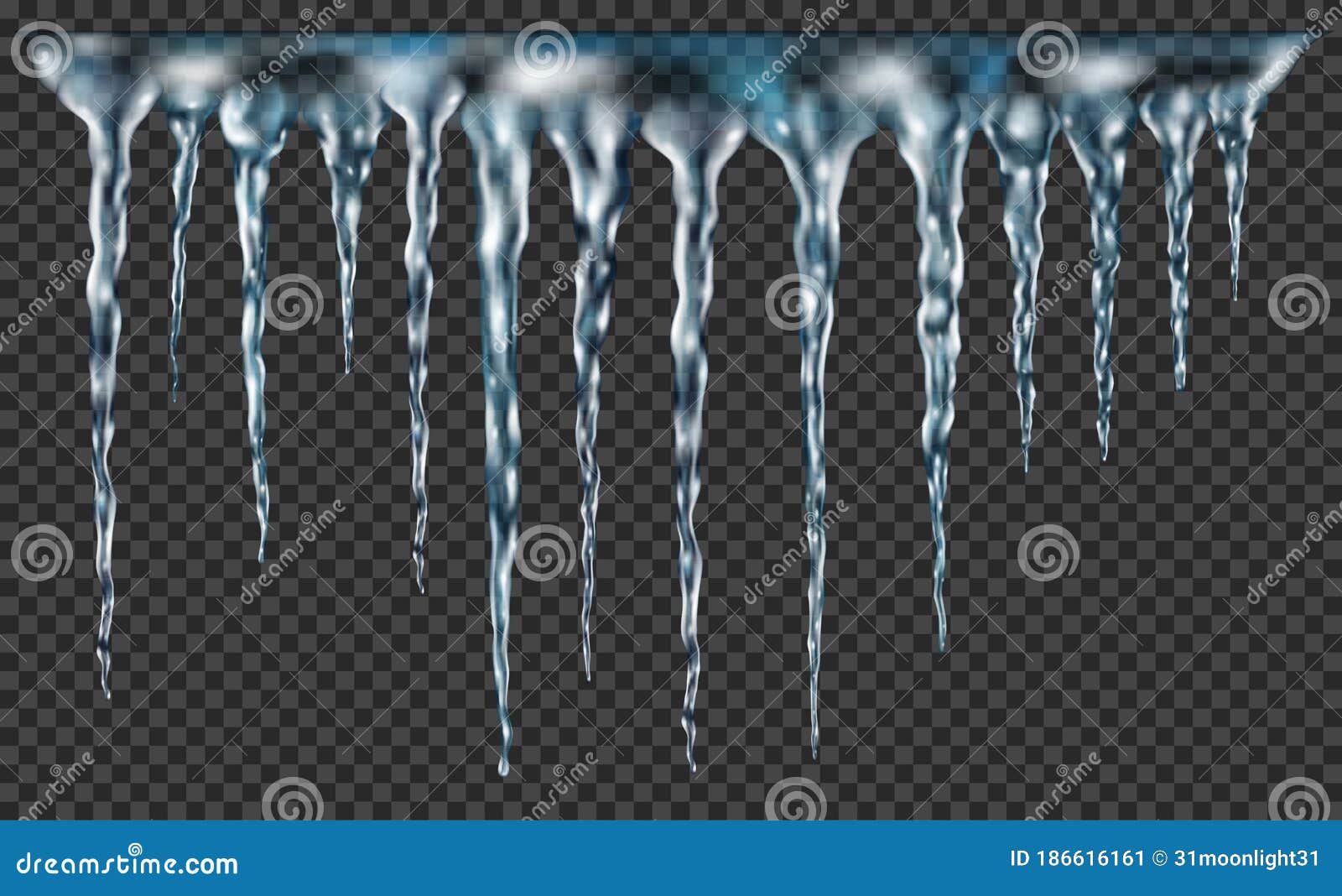 Group of Translucent Icicles Stock Vector - Illustration of background ...