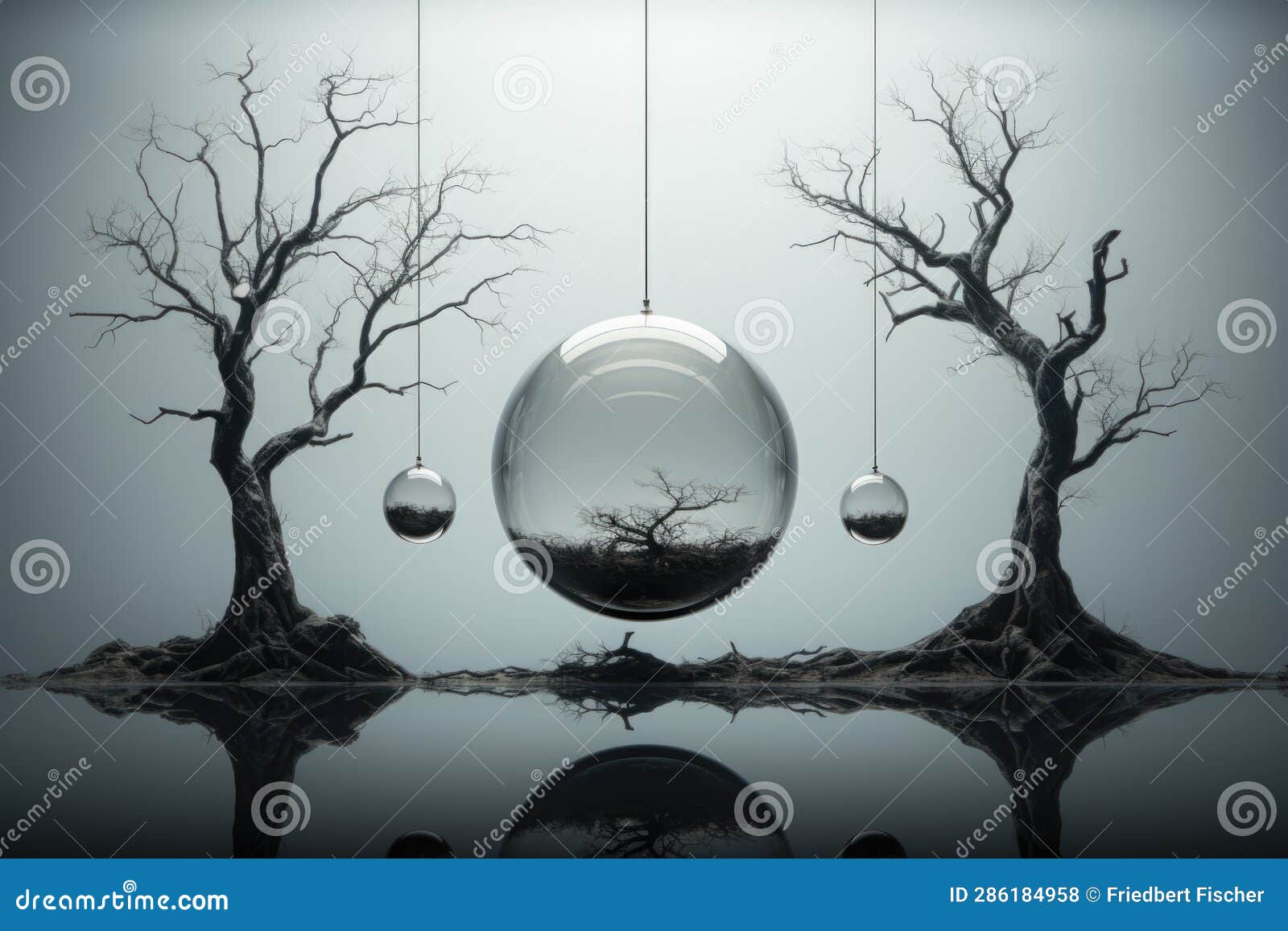 A Group of Trees that are Hanging Upside Down. Digital Image Stock ...