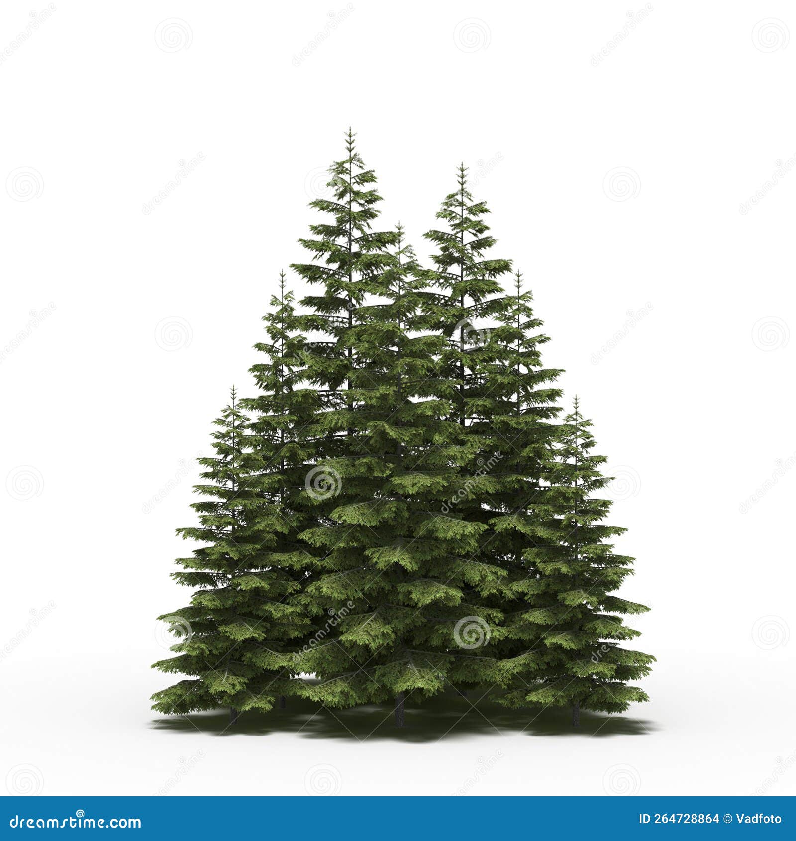 Group of Trees with a Shadow Under it Stock Illustration - Illustration ...