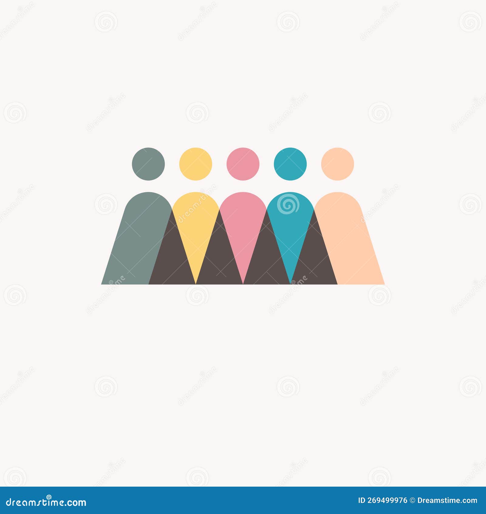 Group of Triangular People Logotype, People Triangles Logo Stock Vector ...