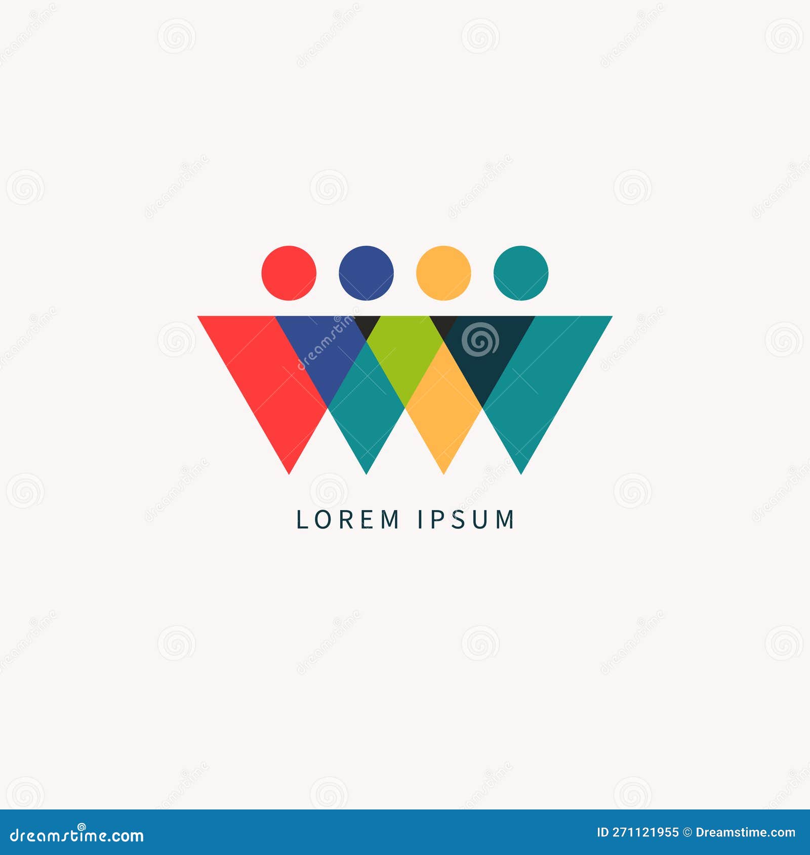 Group of Triangular People Logotype, People Triangles Logo Stock Vector ...