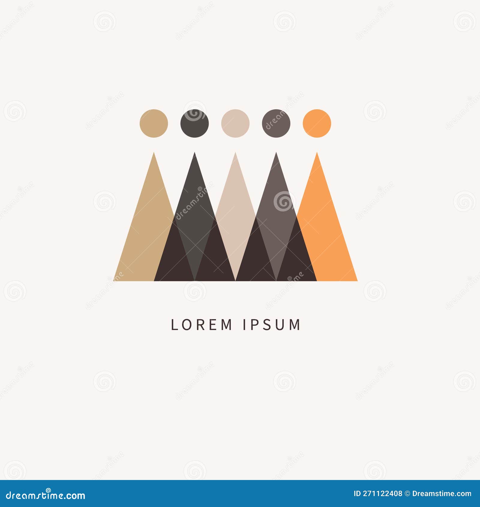 Group of Triangular People Logotype, People Triangles Logo Stock Vector ...