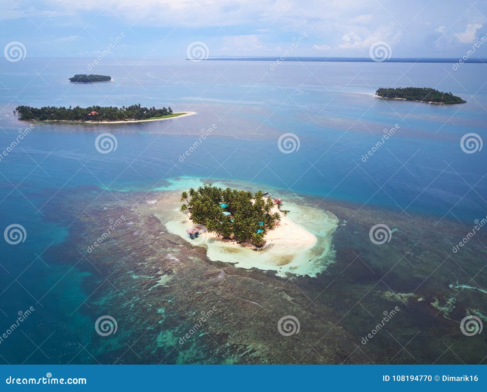 Group of tropical islands stock photo. Image of coast - 108194770