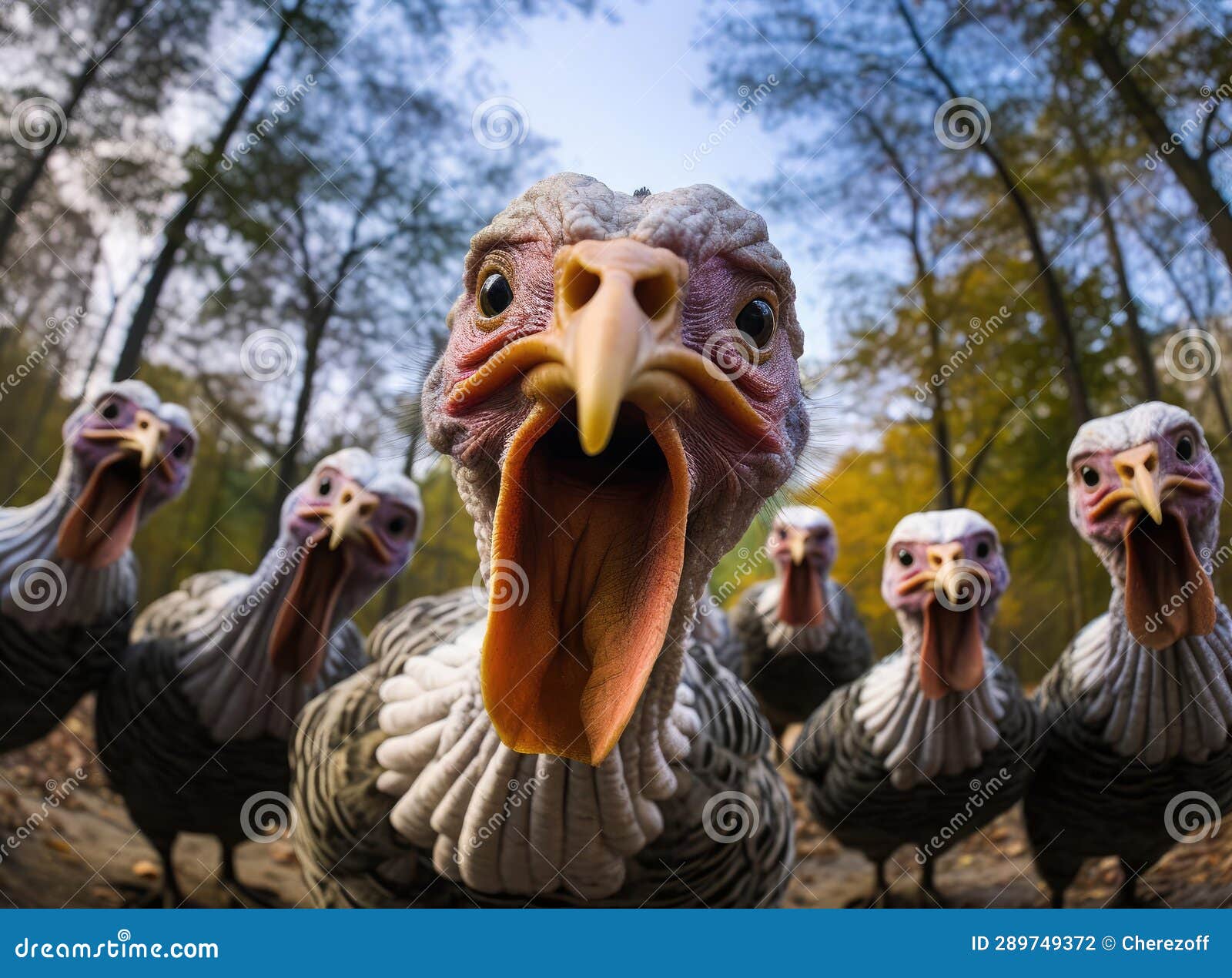A group of turkeys stock photo. Image of nature, rock - 289749372