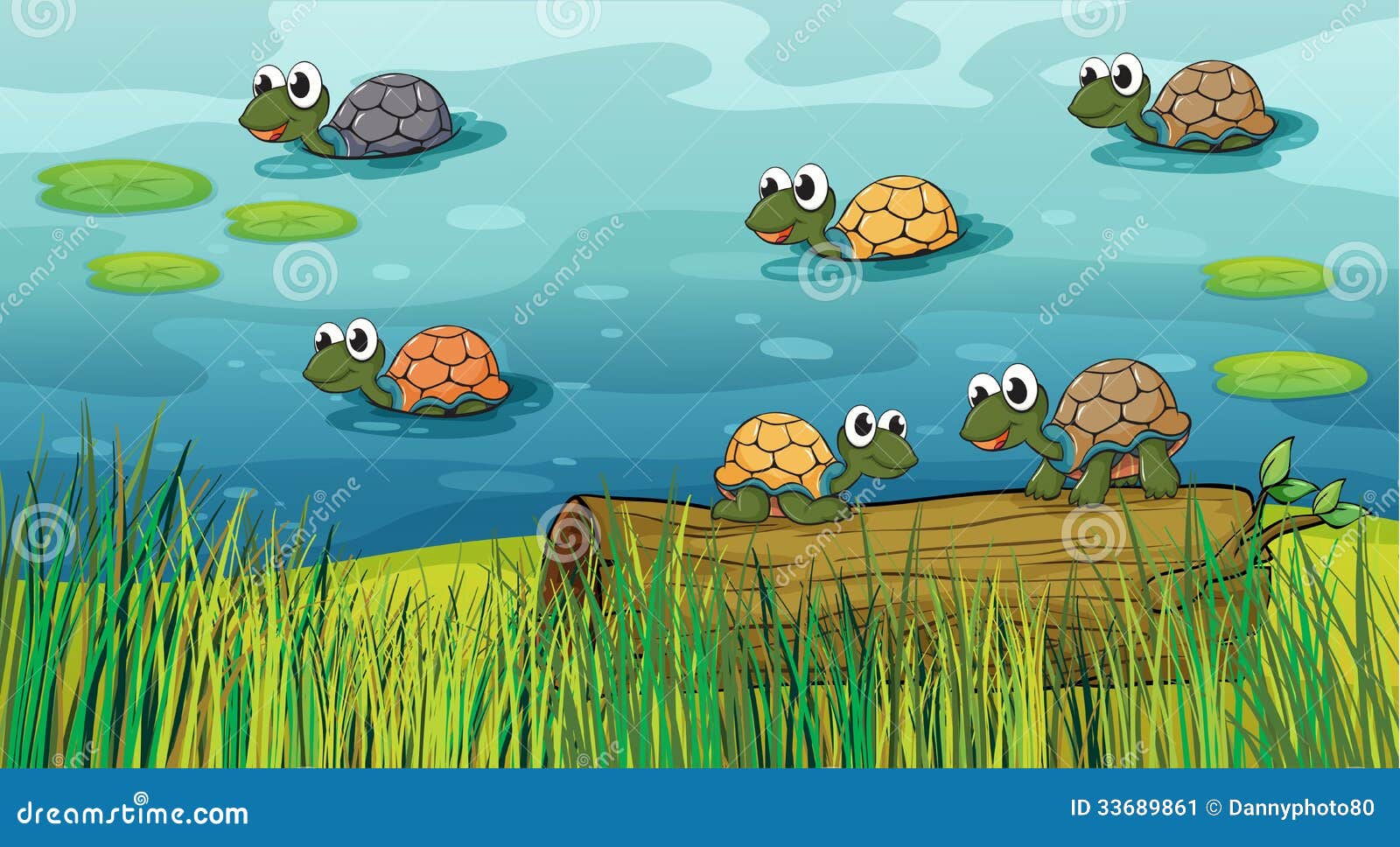 Turtles Playing Stock Illustrations – 32 Turtles Playing Stock ...