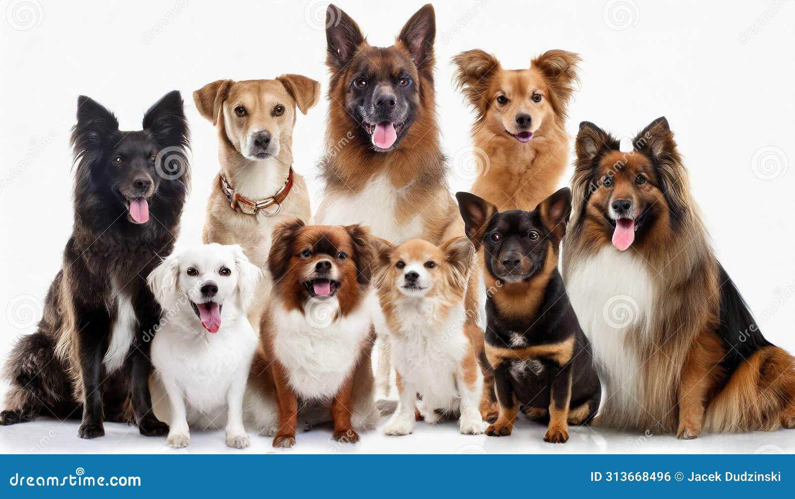 Group of twelve dogs stock illustration. Illustration of german - 313668496