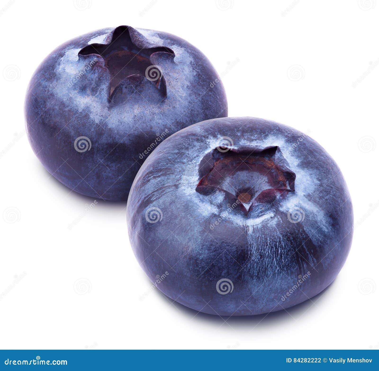Group of Two Blueberries Isolated on White Stock Photo - Image of ...