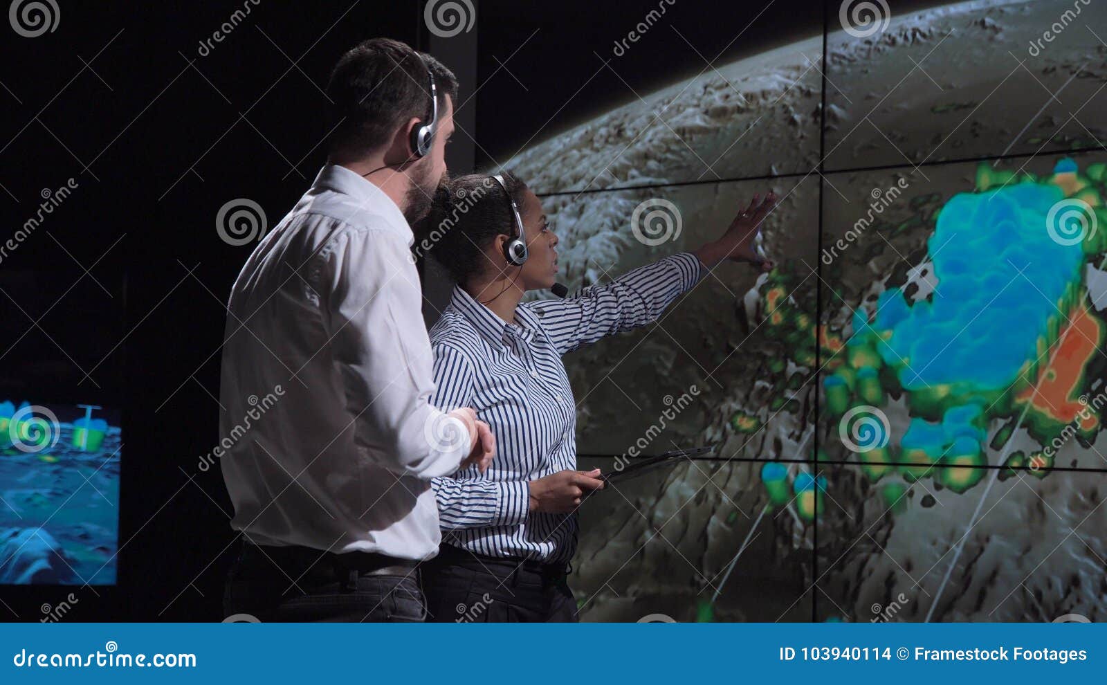Researchers Forecasting Weather of Storm Stock Photo - Image of ...