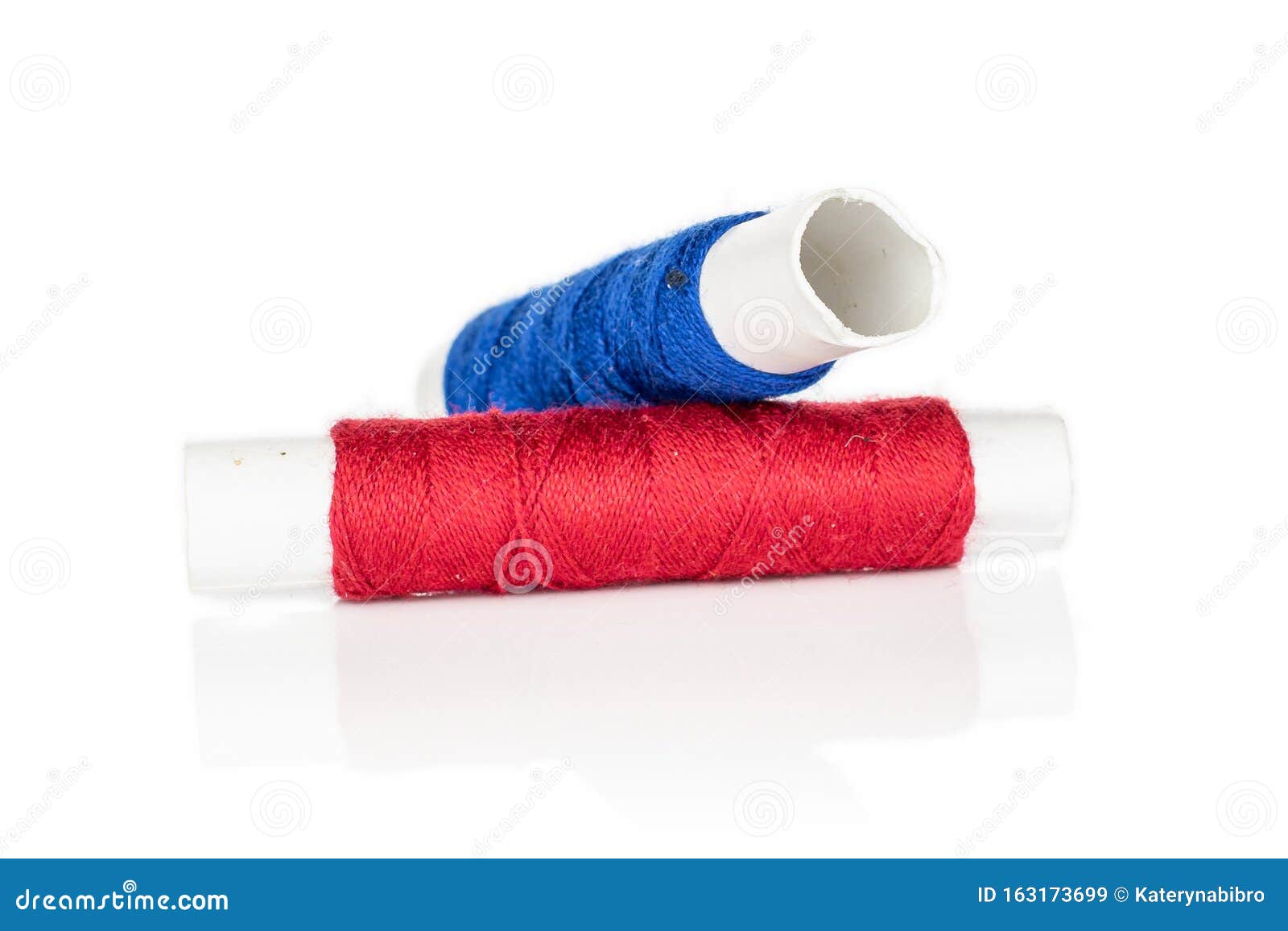Sewing Thread Spool Isolated on White Stock Image - Image of delicate ...