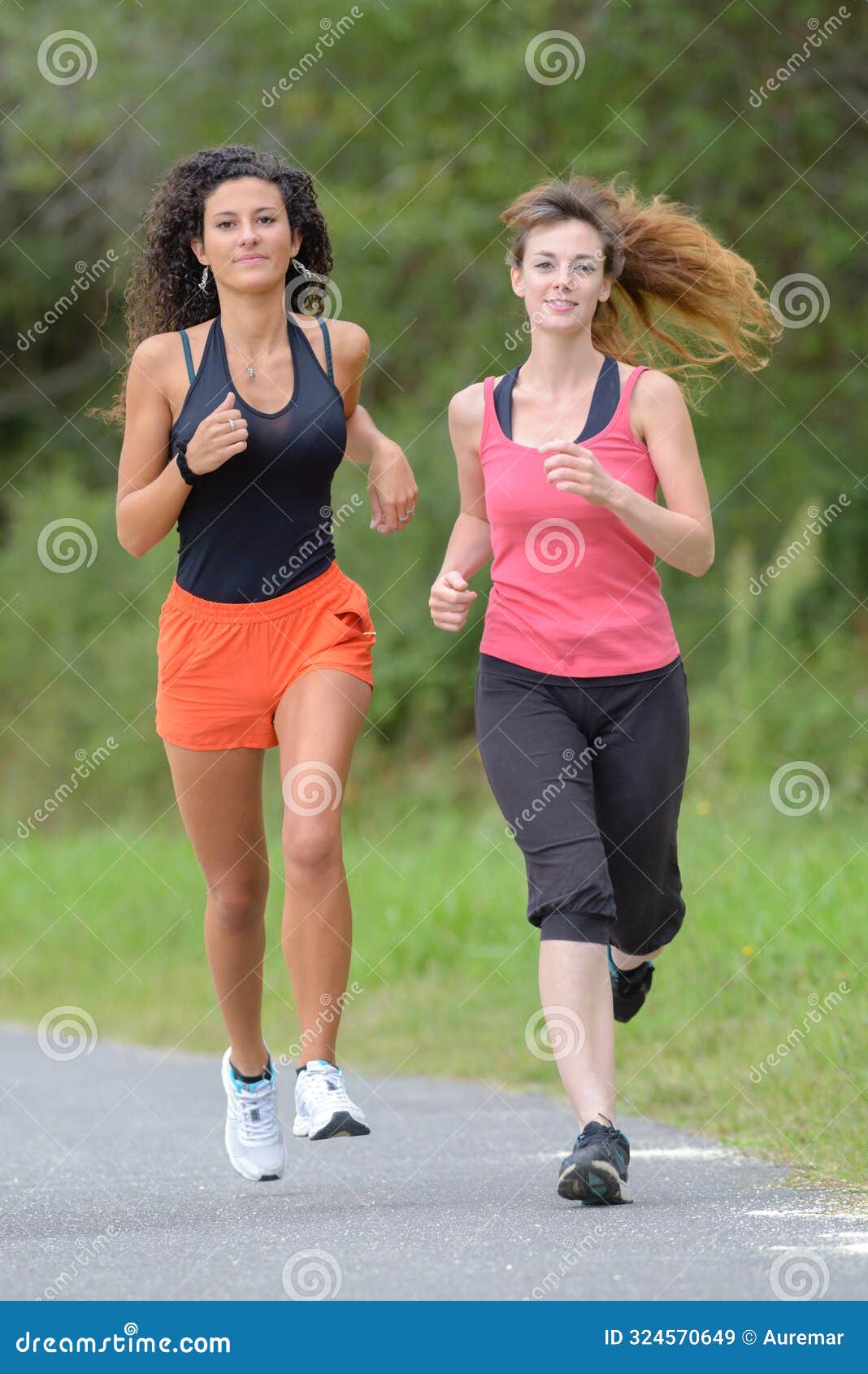 Group two women jogging stock image. Image of exercise - 324570649