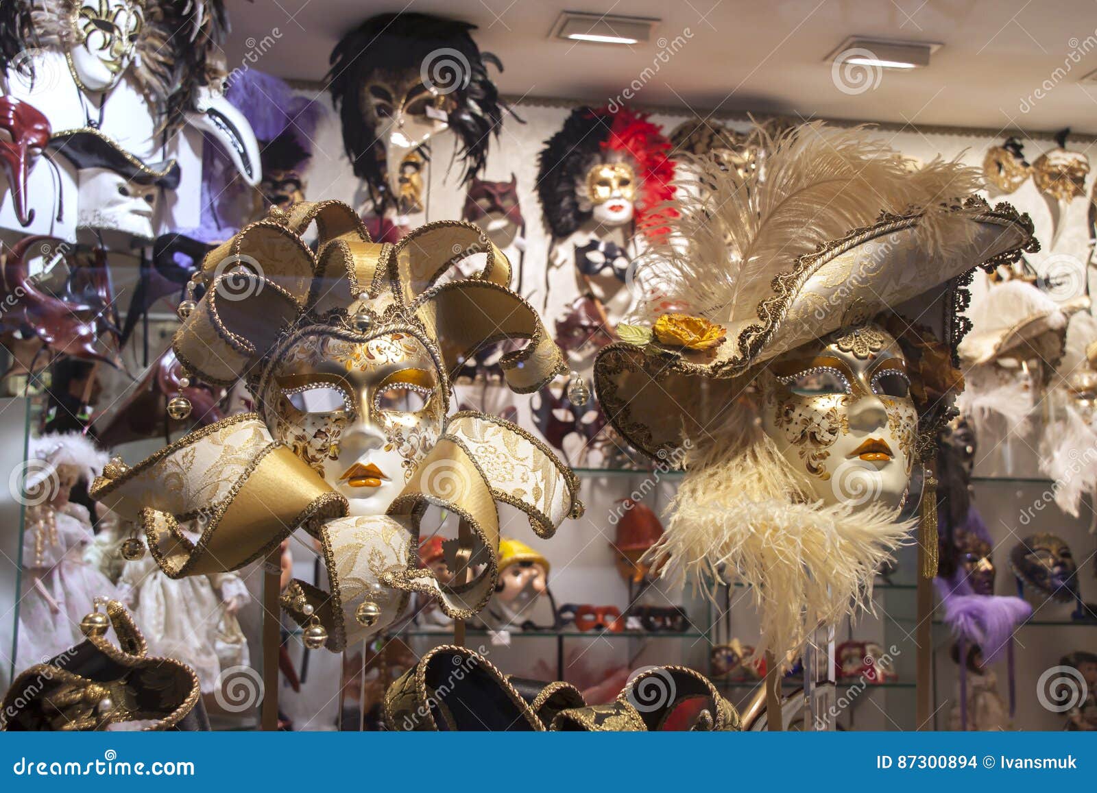 Group of Typical Venetian Carnival Masks Stock Photo - Image of ...