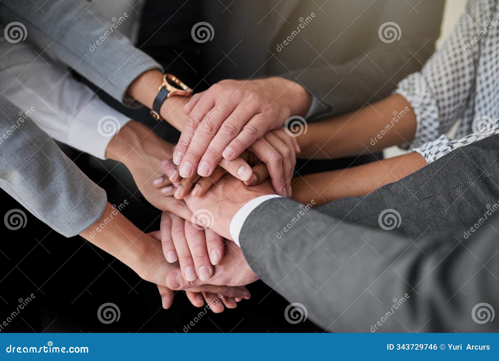 Group, Unity and Solidarity of Hands in Office, Pile and Support for ...