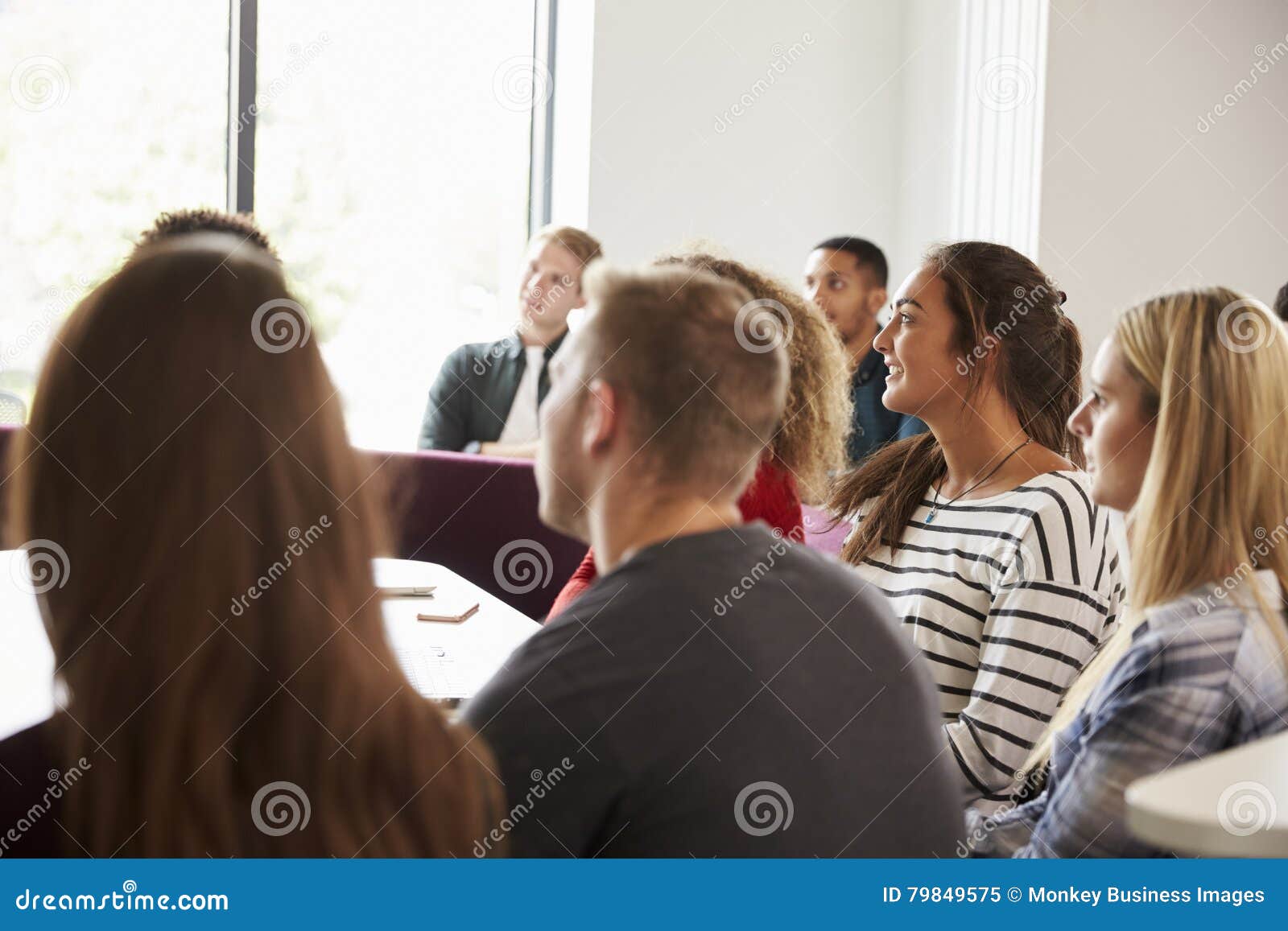 Group of University Students Attending Lecture on Campus Stock Image ...