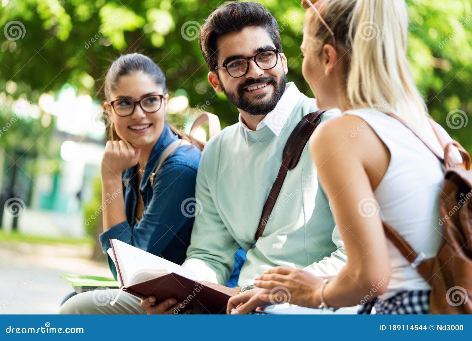 Group of Happy University Students Studying Together and Having Fun ...