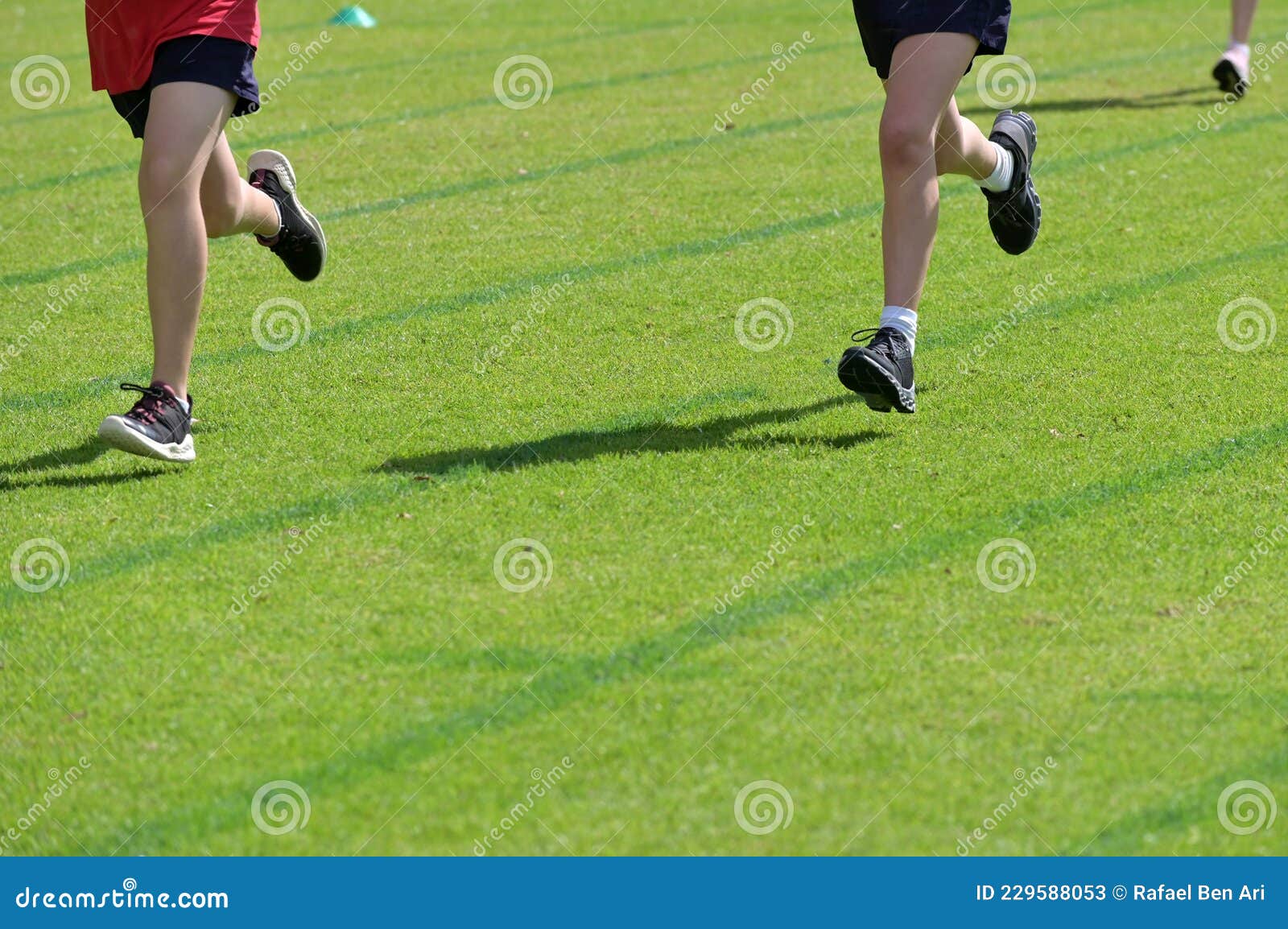 Group of Runners Running Outdoors Stock Image - Image of health, field ...