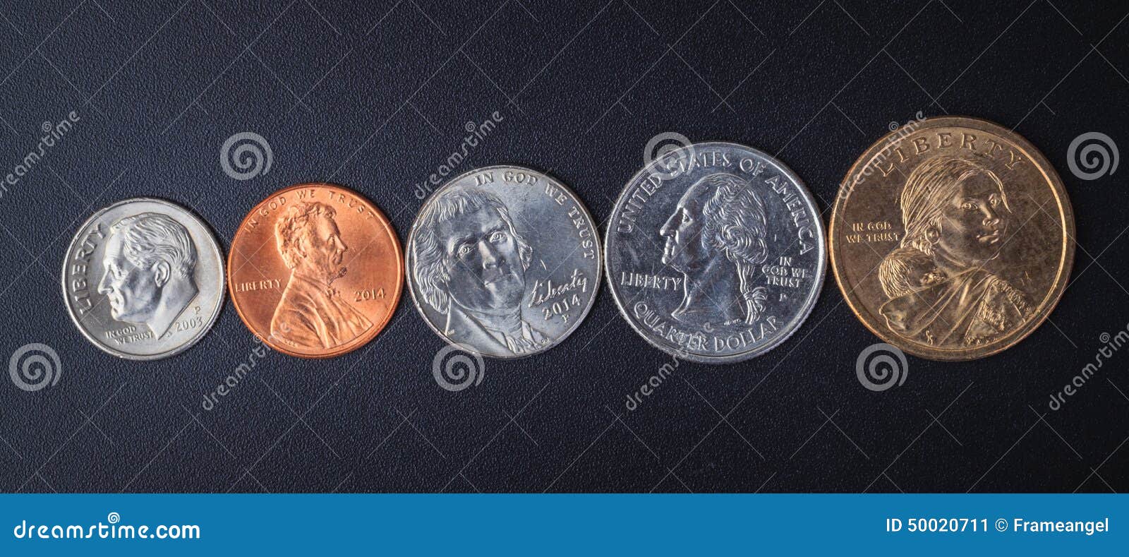Group of US American Coin with Wording Stock Image - Image of english ...