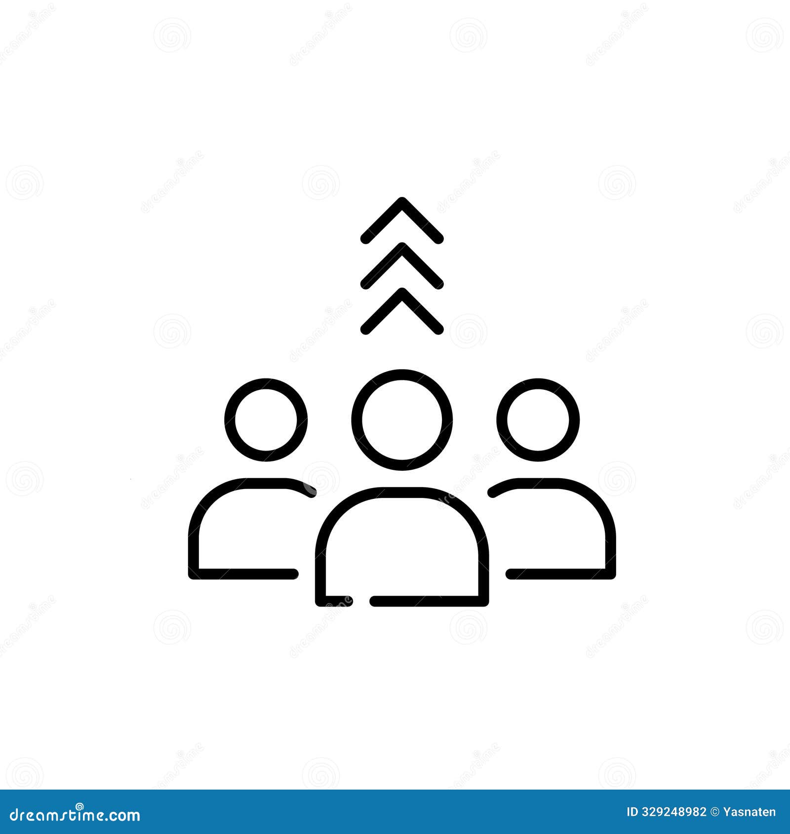 Group of Users and Arrows Up. Team Success, Collective Improvement ...