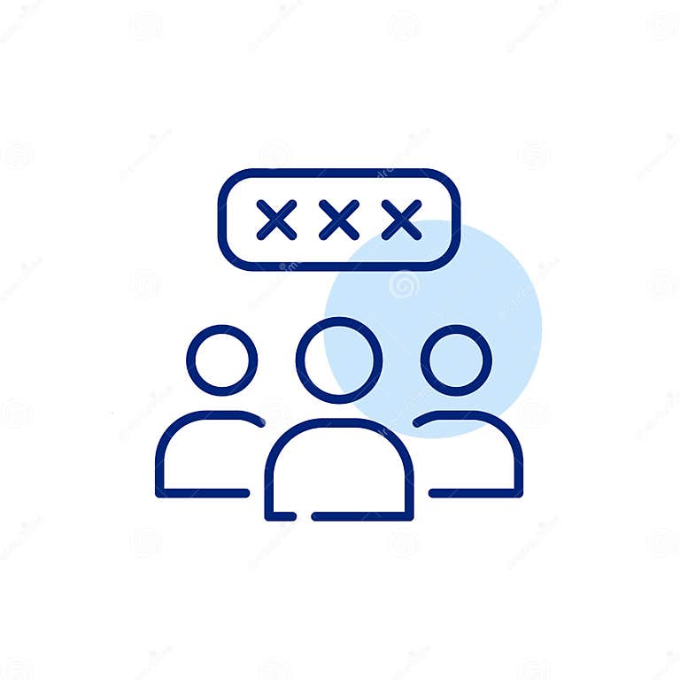 Group of Users and Password Input Box. Shared Login System for Teams ...