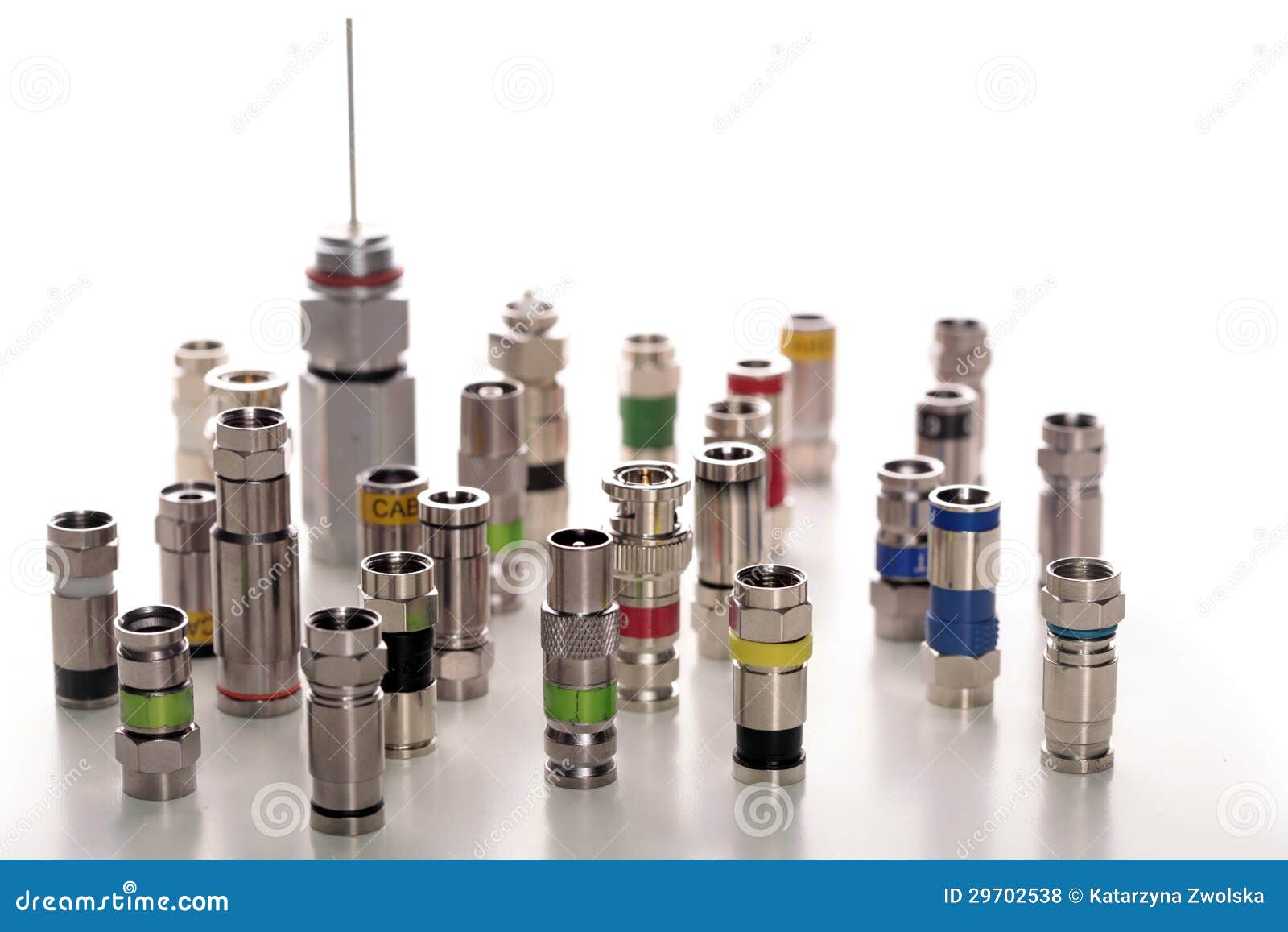Various coax connectors stock photo. Image of connector - 29702538