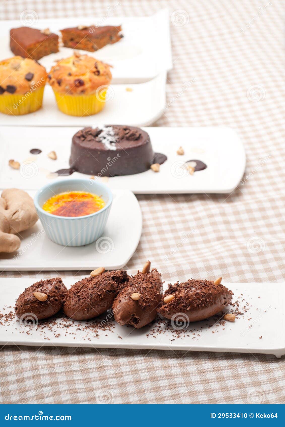 Group of Various Dessert Cake Stock Photo - Image of macro, group: 29533410