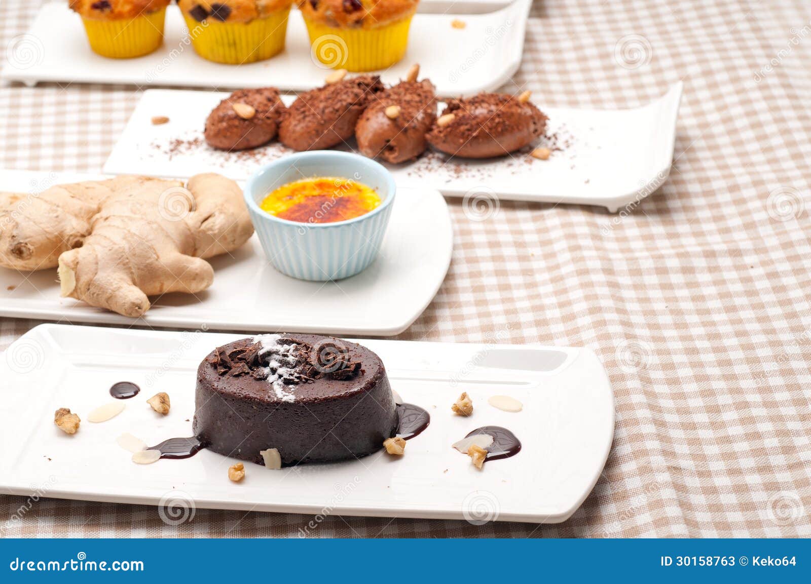 Group of Various Dessert Cake Stock Image - Image of fresh, homemade ...