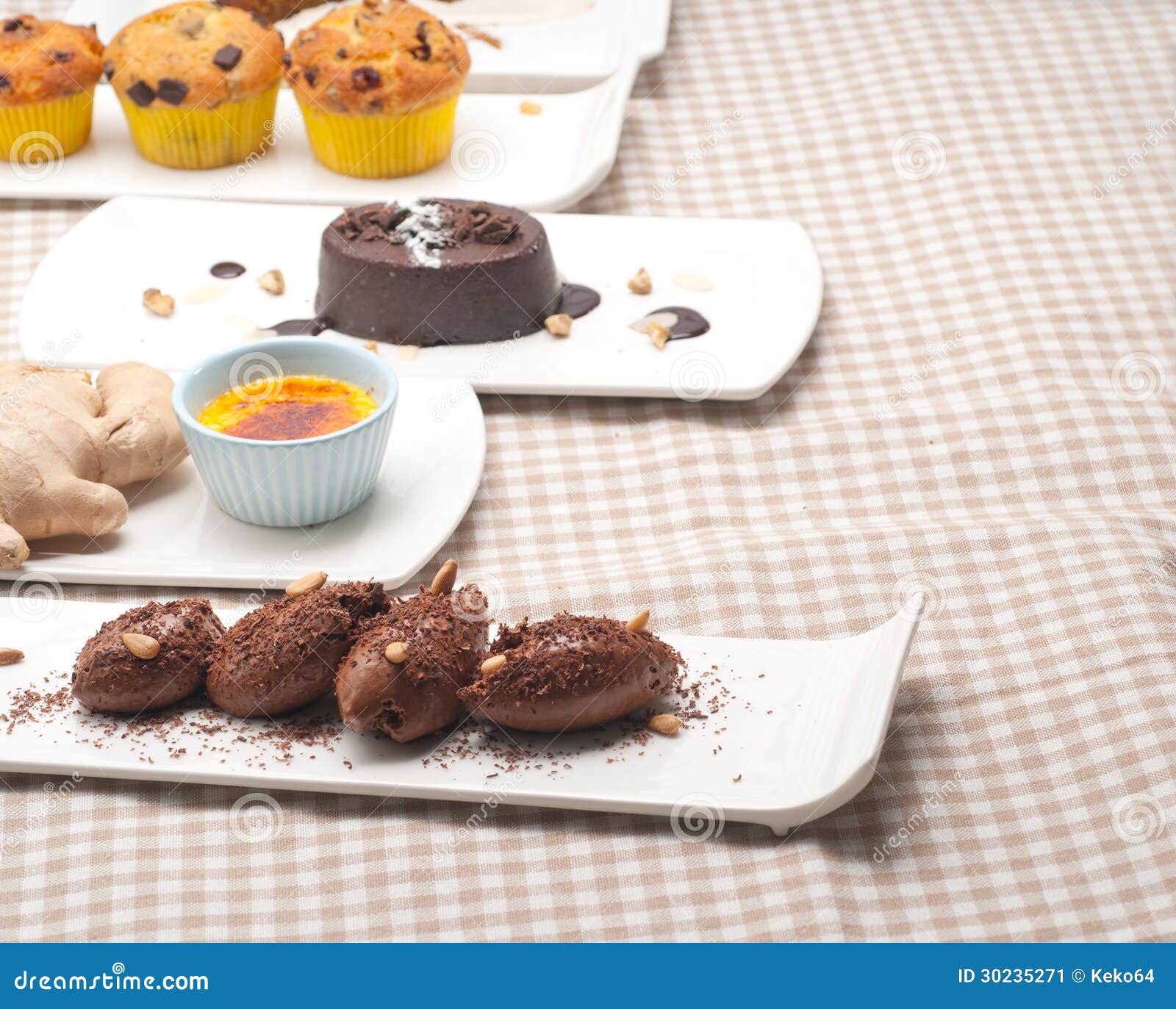 Group of Various Dessert Cake Stock Image - Image of plate, gourmet ...