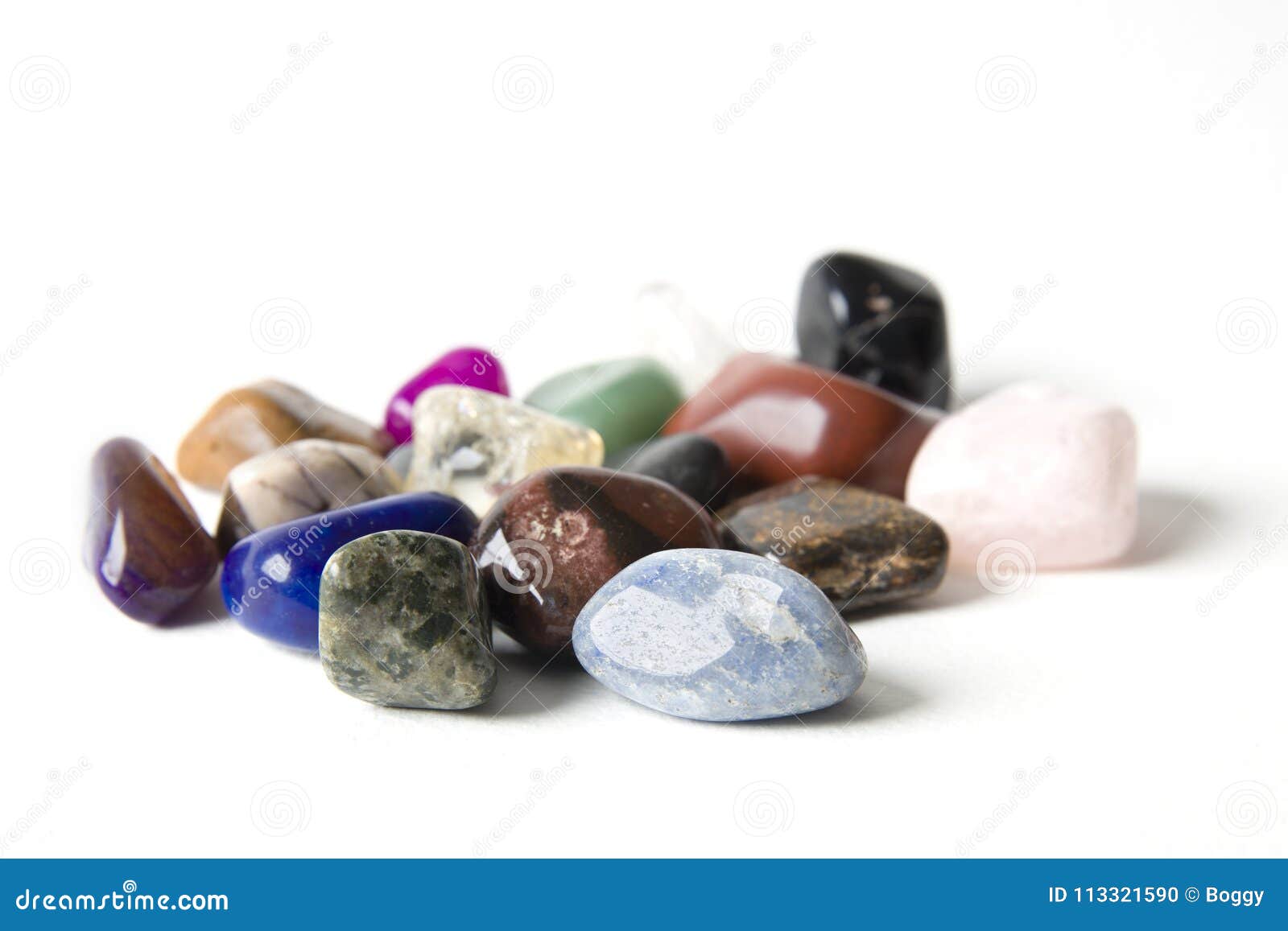 Group of Minerals on the White Background Stock Photo - Image of color ...