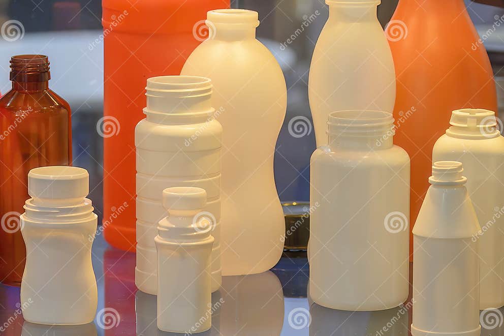 The Group of Various Shape Plastic Bottles Container Stock Photo ...