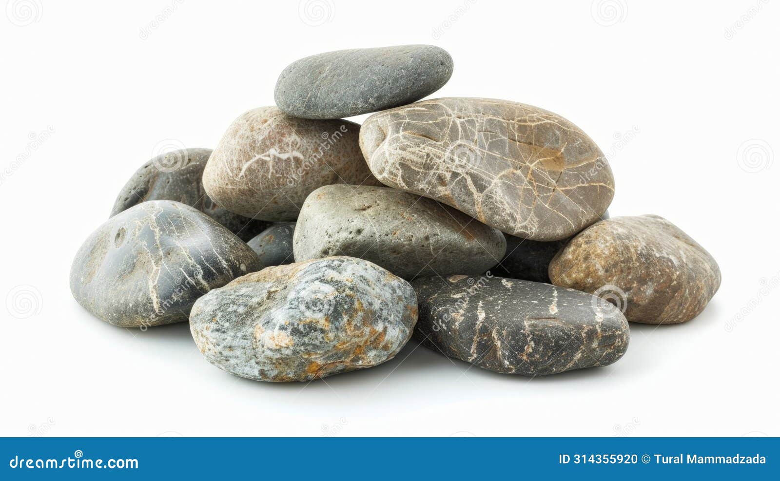 Several Rocks Stacked on a White Surface Stock Photo - Image of ...
