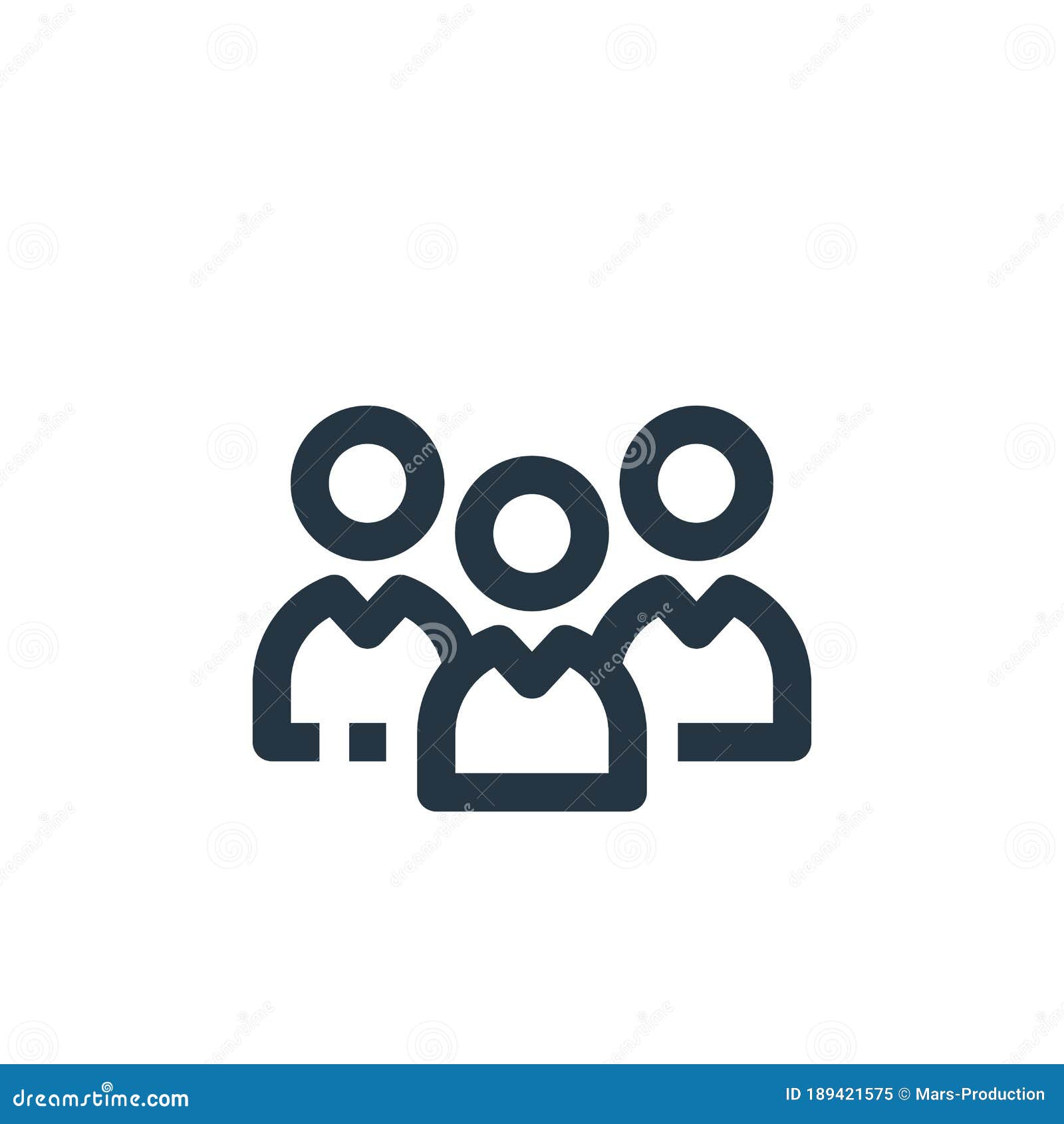 Group Vector Icon Isolated on White Background. Outline, Thin Line ...