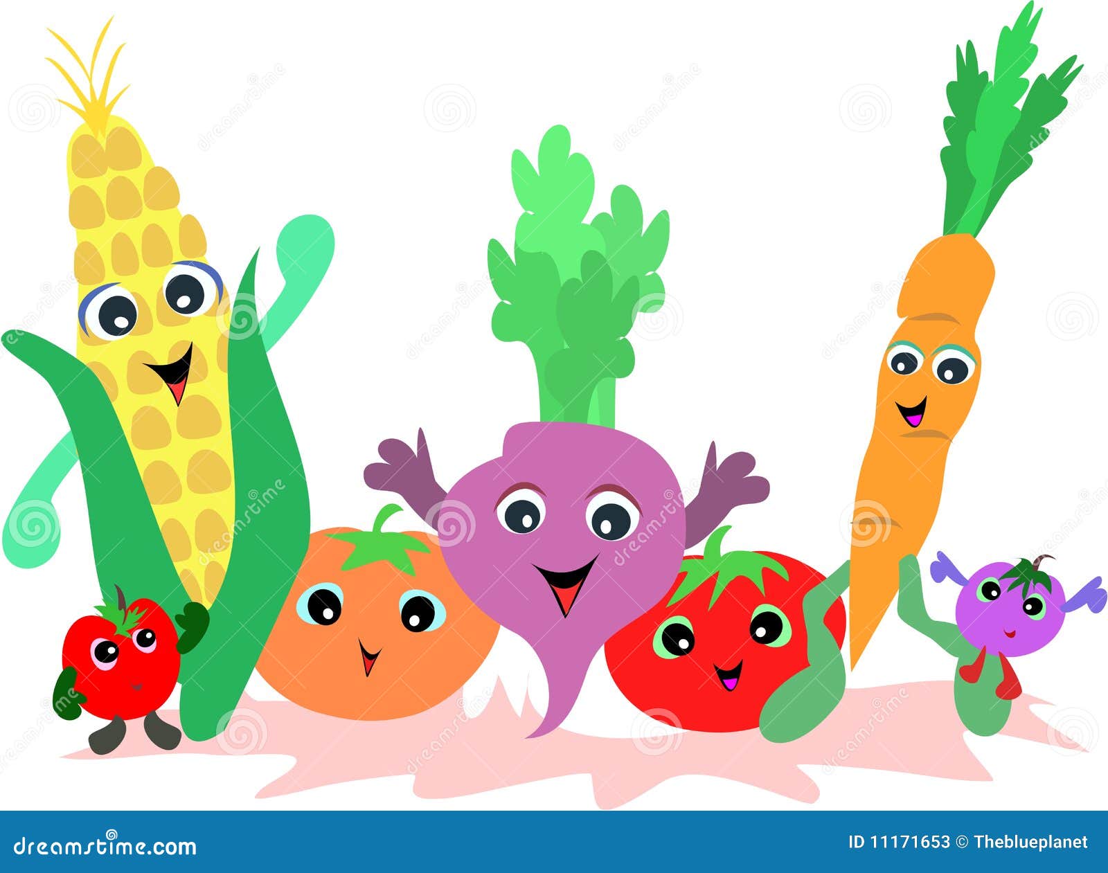 Group of Vegetable Friends stock vector. Illustration of friends - 11171653