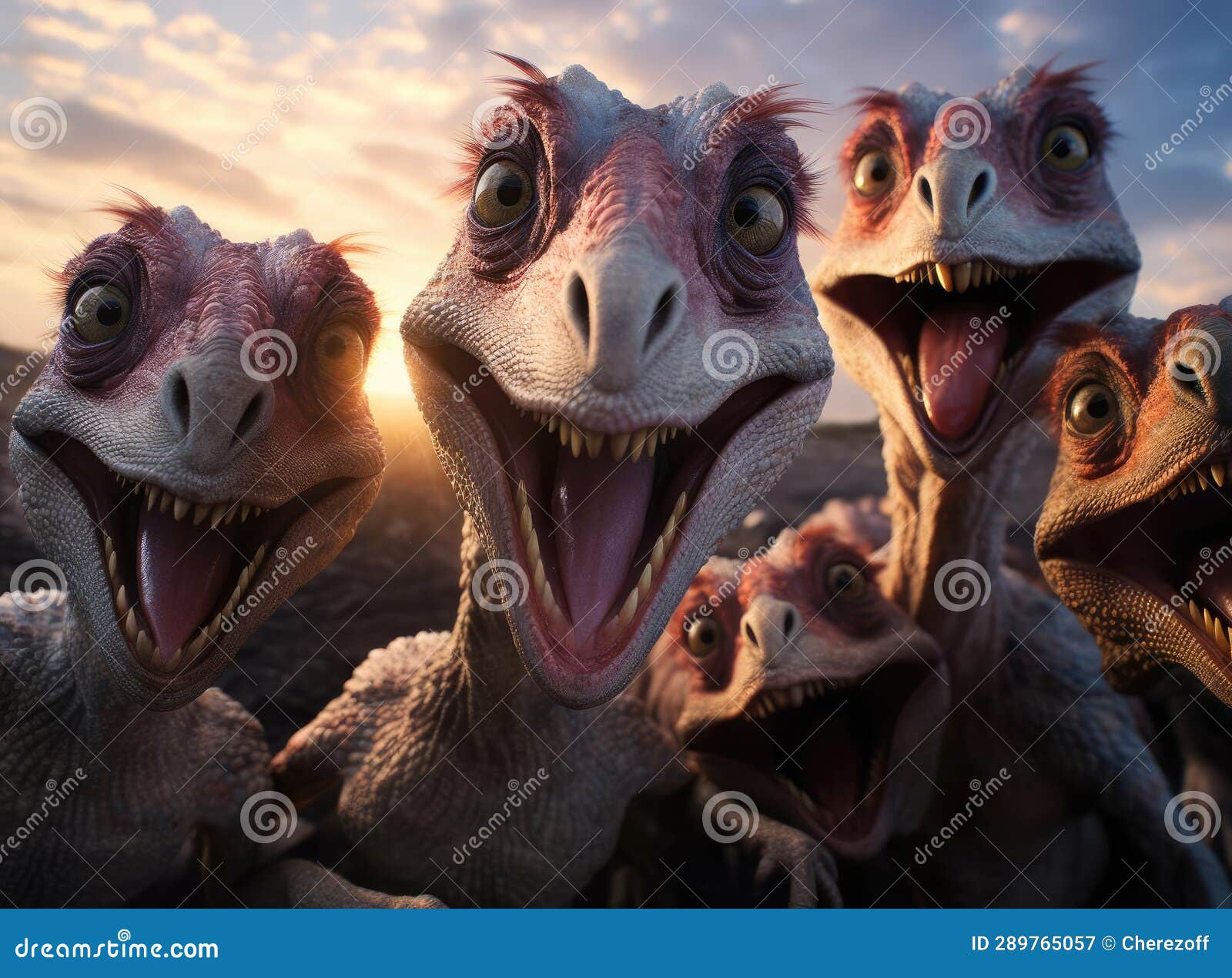 A group of velociraptors stock image. Image of black - 289765057