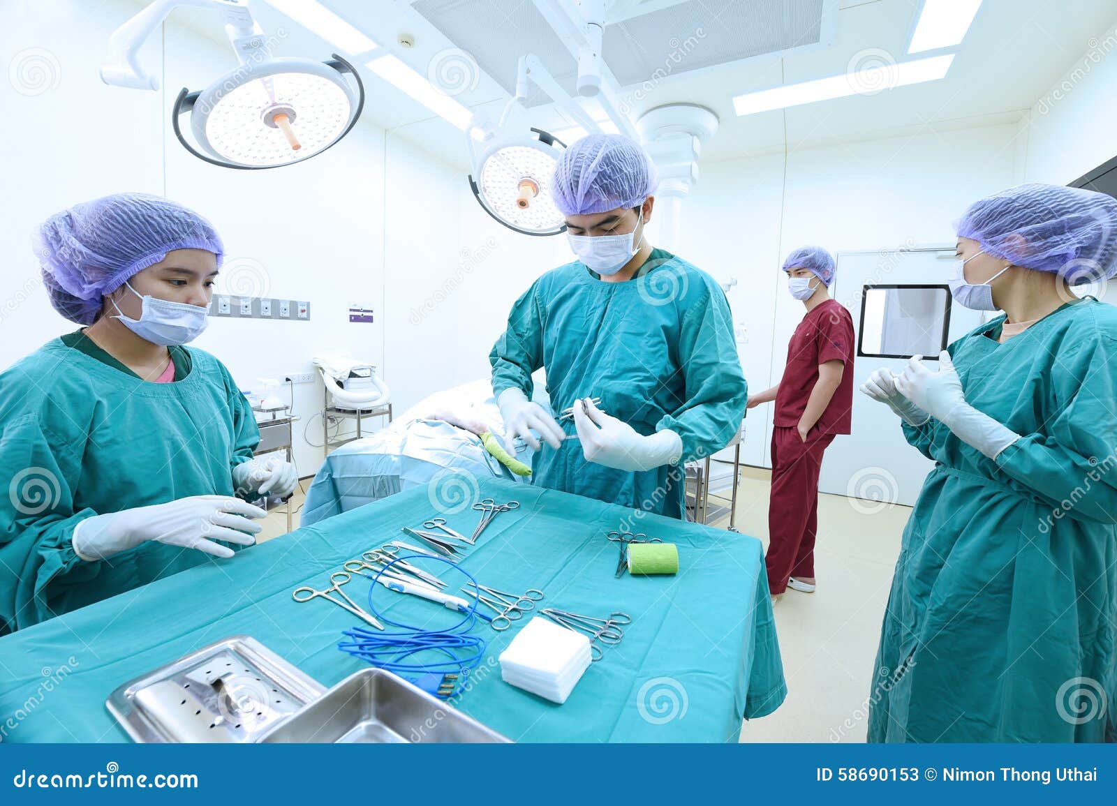 Group of Veterinarian Surgery in Operation Room Stock Image - Image of ...