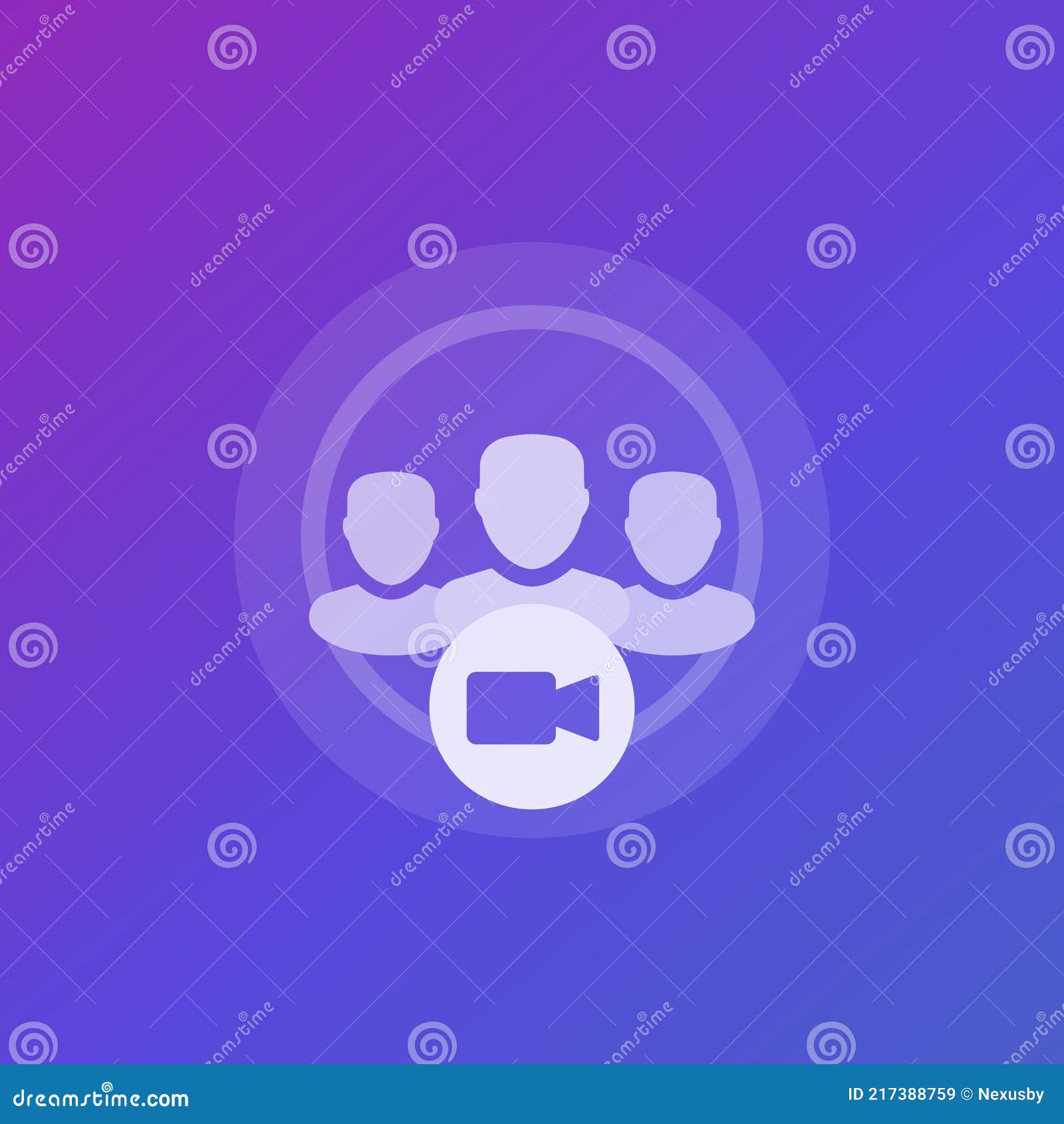 Group Video Call Icon, Vector Design Stock Vector - Illustration of ...