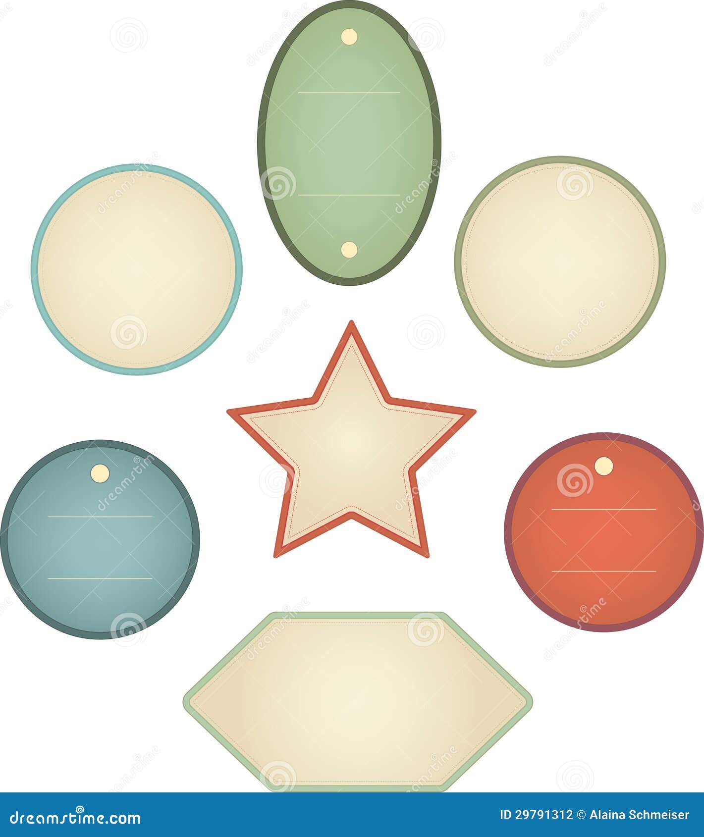 Vintage Label Shapes stock vector. Illustration of retro - 29791312