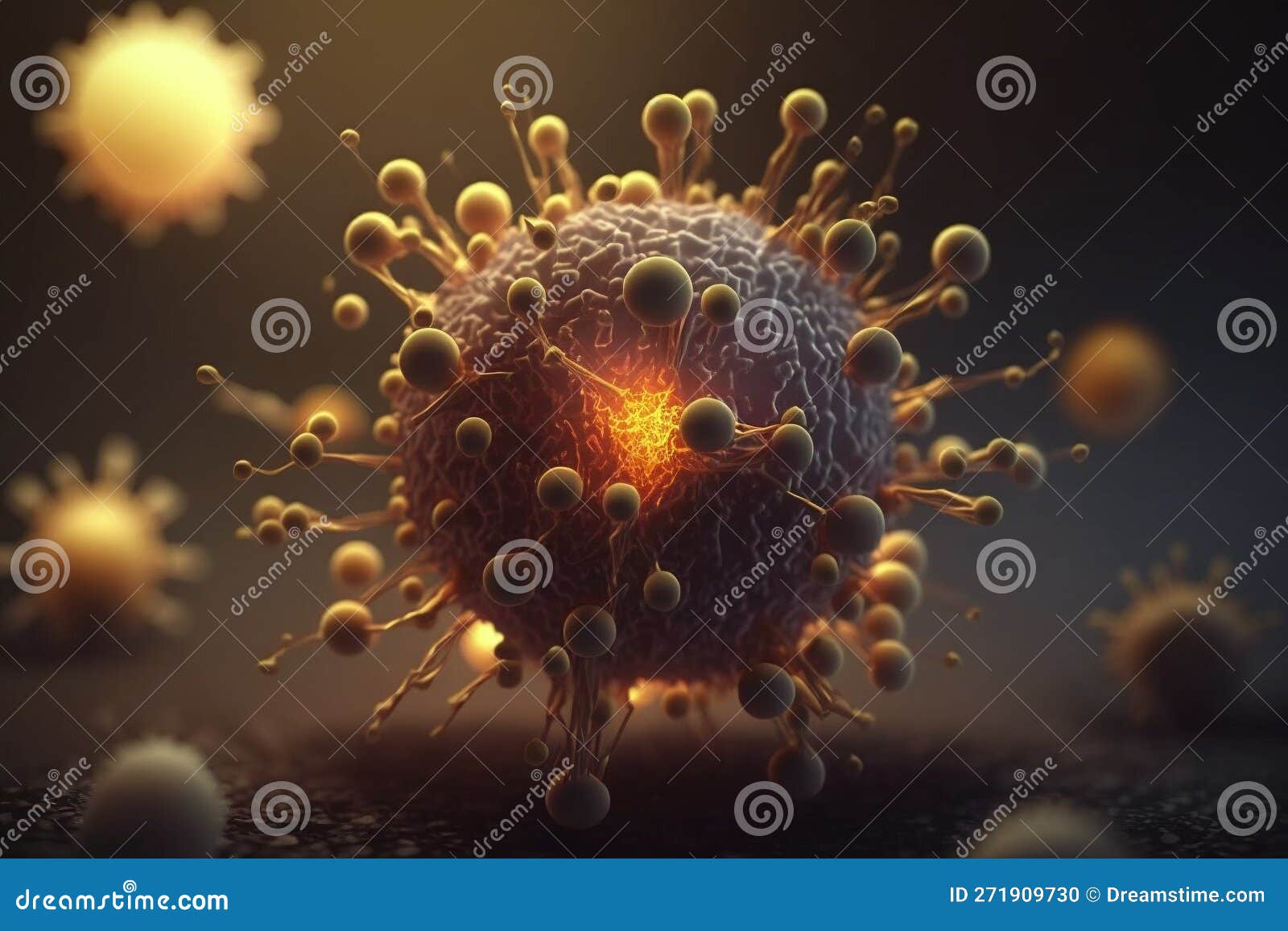 Group of Virus Cells. Bacterial Microorganism in a Circle Stock Photo ...