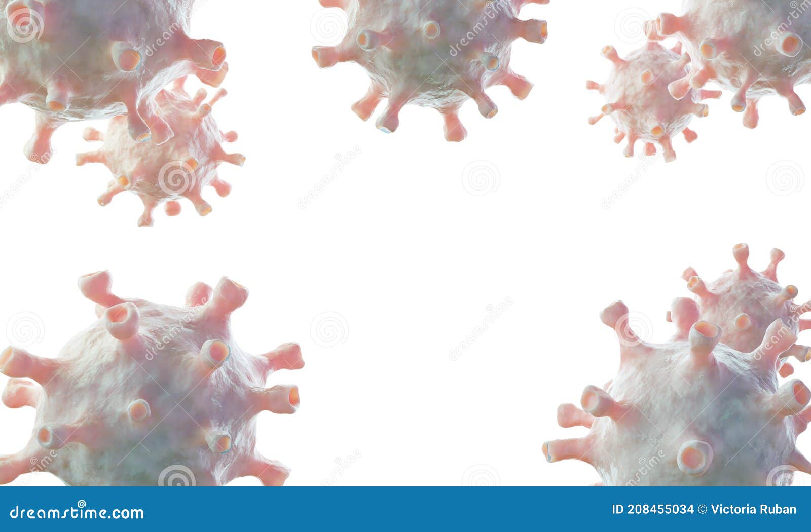 Group of Virus with Empty Place for Your Text Stock Illustration ...