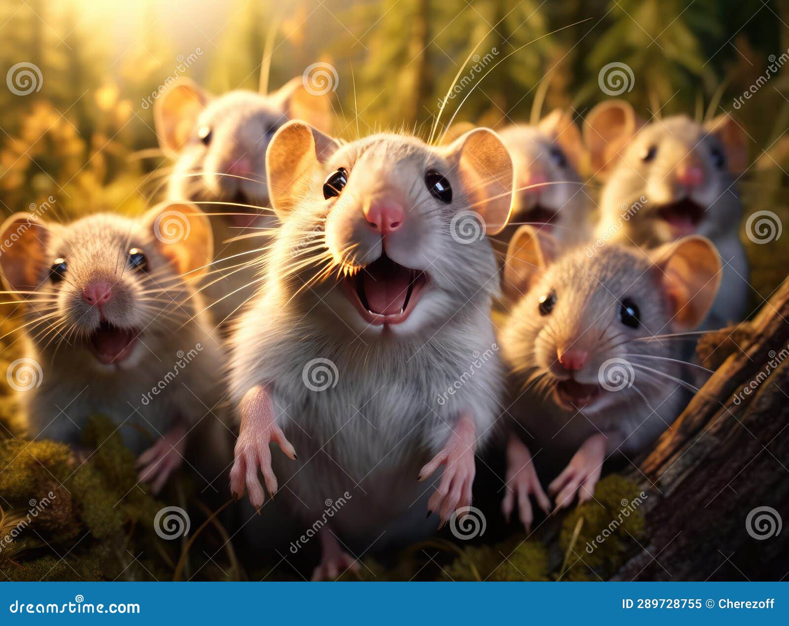 A group of vole mice stock illustration. Illustration of rats - 289728755