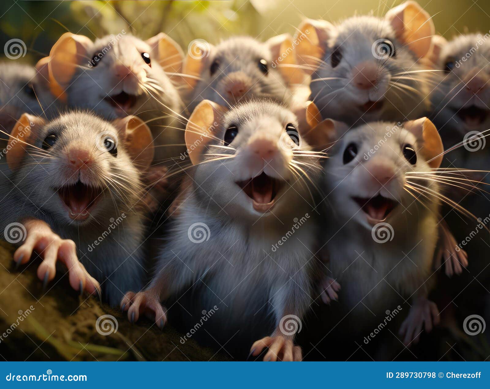 A group of vole mice stock illustration. Illustration of character ...