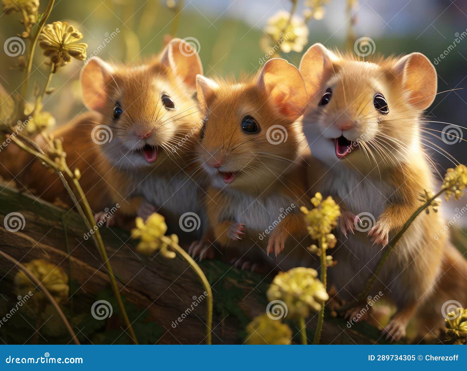 A group of vole mice stock illustration. Illustration of wildlife ...